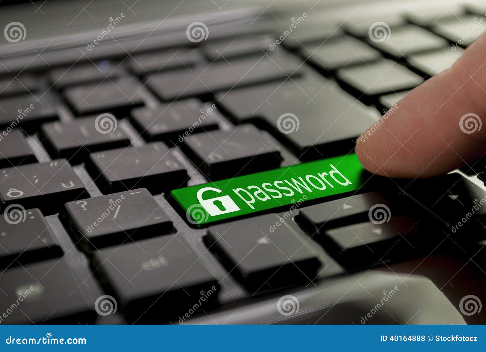 Green button password stock photo. Image of help, concept - 40164888