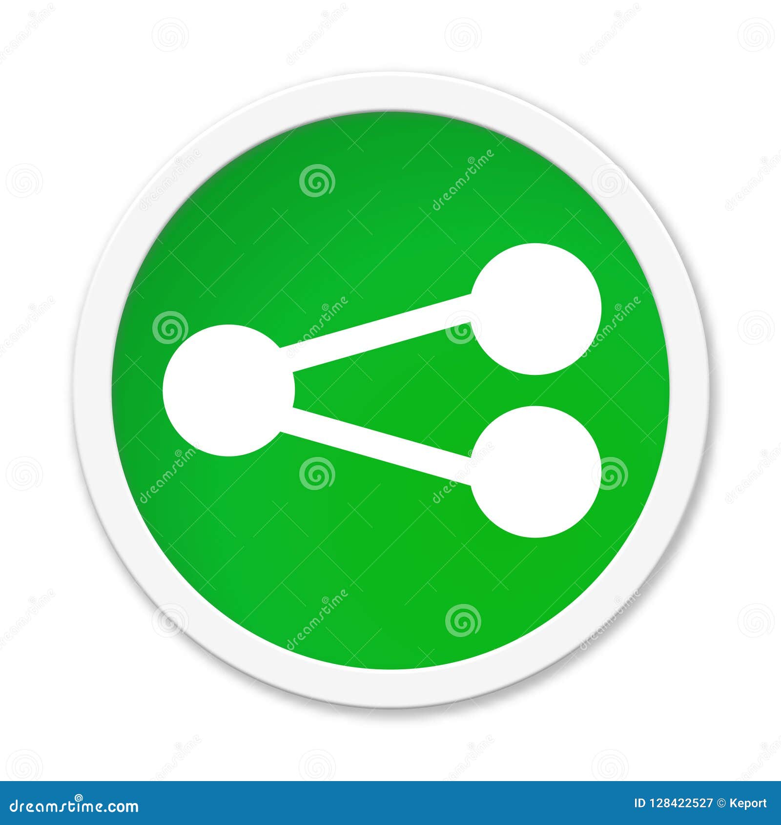 Green Button: Share stock illustration. Illustration of isolated ...