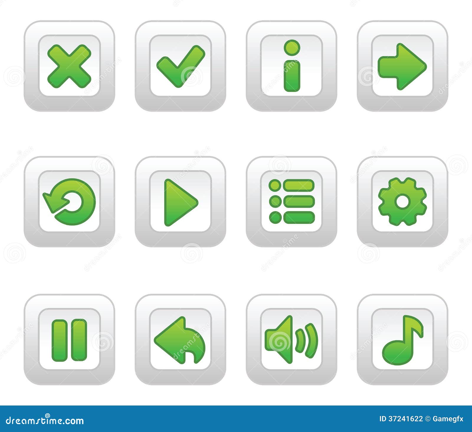 Green buttons for game stock illustration. Illustration of sign - 37241622