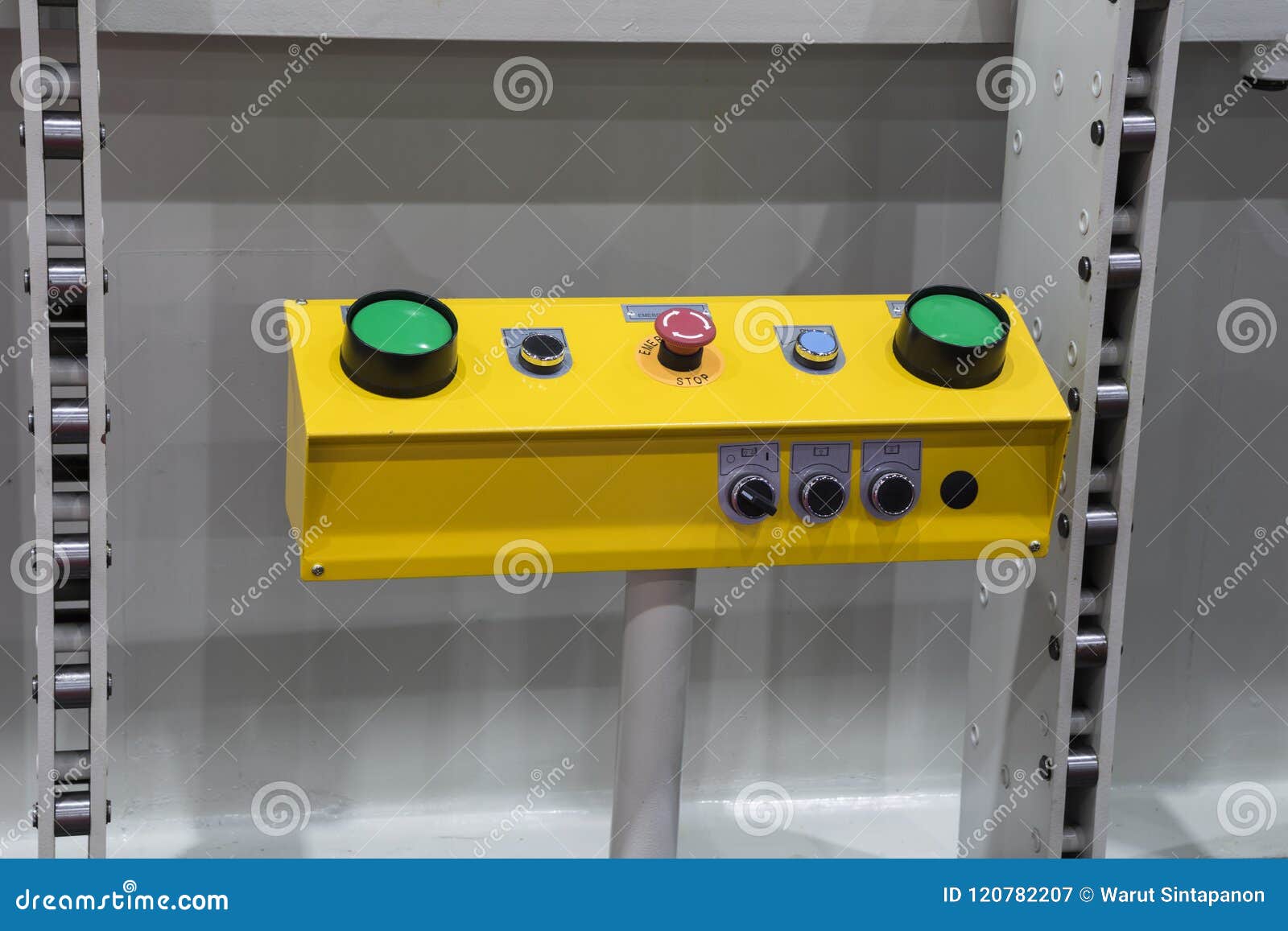 Green buttons push switch stock image. Image of emergency - 120782207