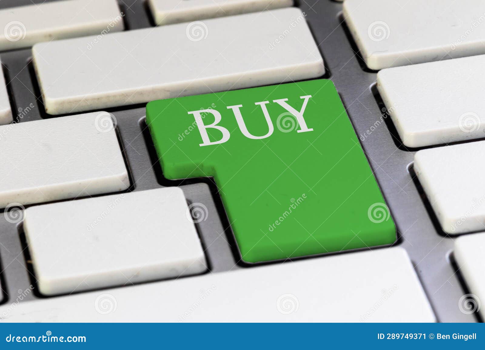 Green Buy Button on a Keyboard Stock Image - Image of device, closeup ...