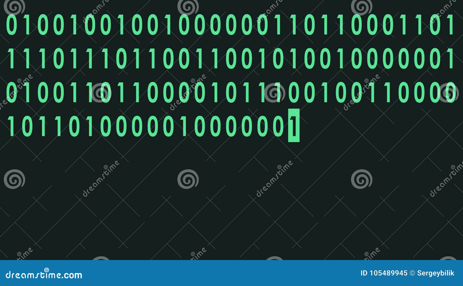 Green Bynary Code Fast Typing on Display Flat Animation Background Loop ...