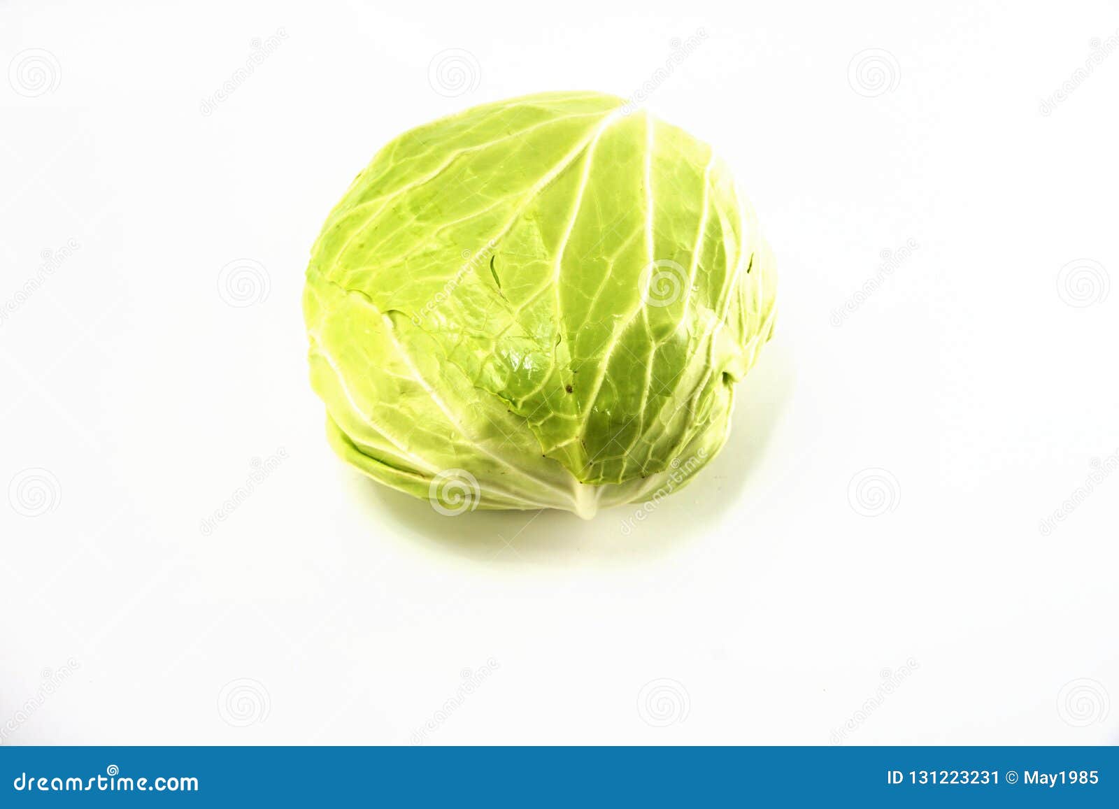 Green Cabbage Isolated on White Background Stock Image - Image of leafy ...