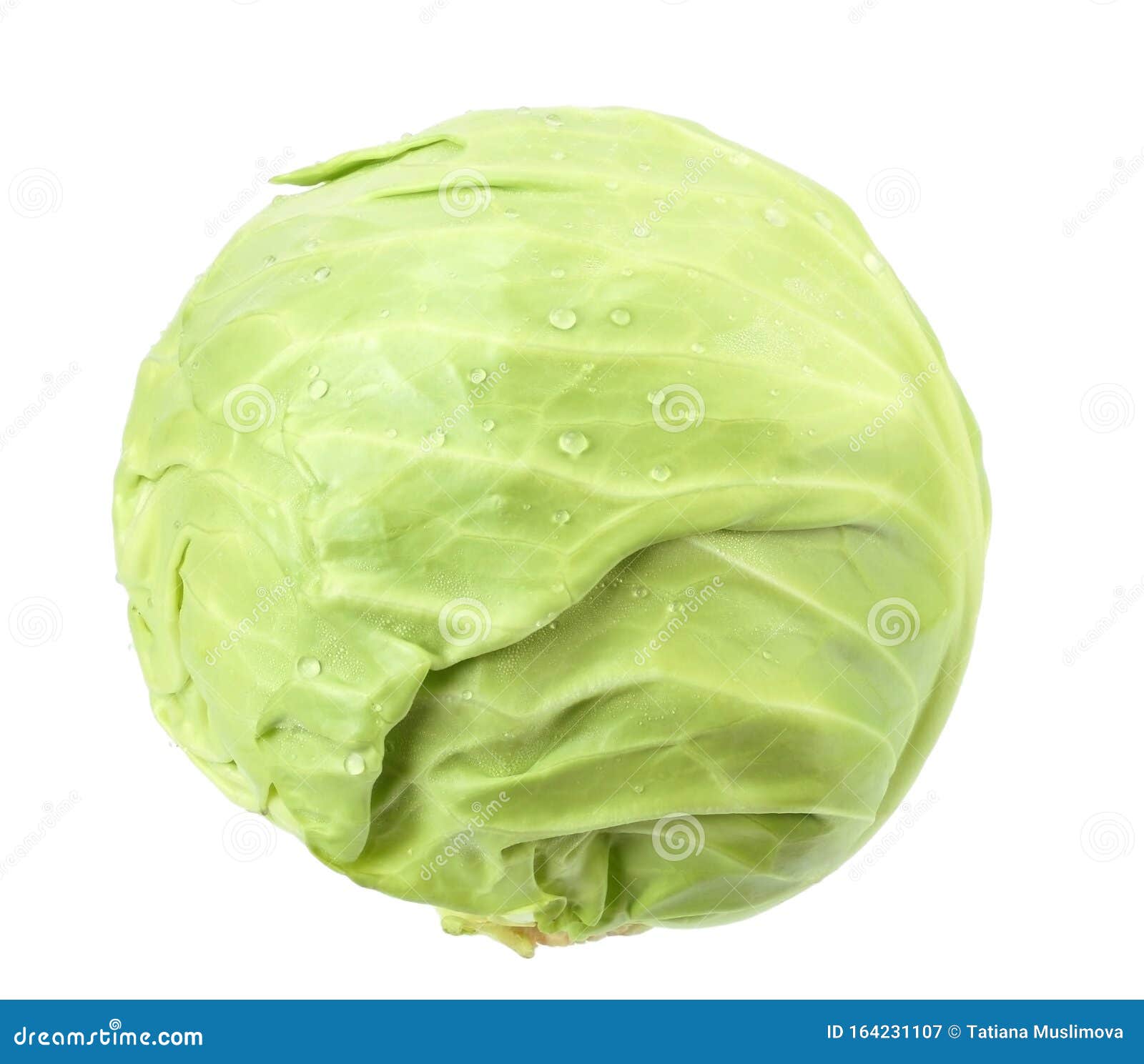 Green Cabbage Isolated on White Background. Healthy Food Stock Image ...