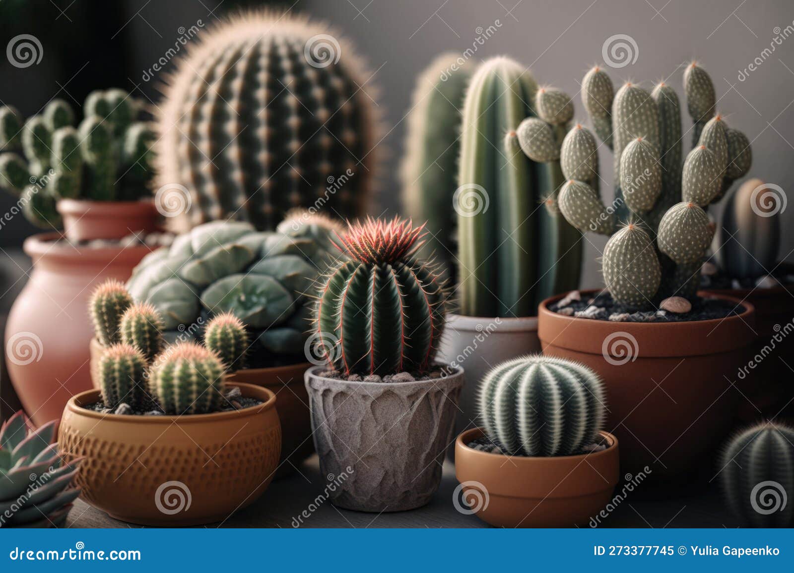Green Cacti Collection. Illustration Generative AI Stock Illustration ...