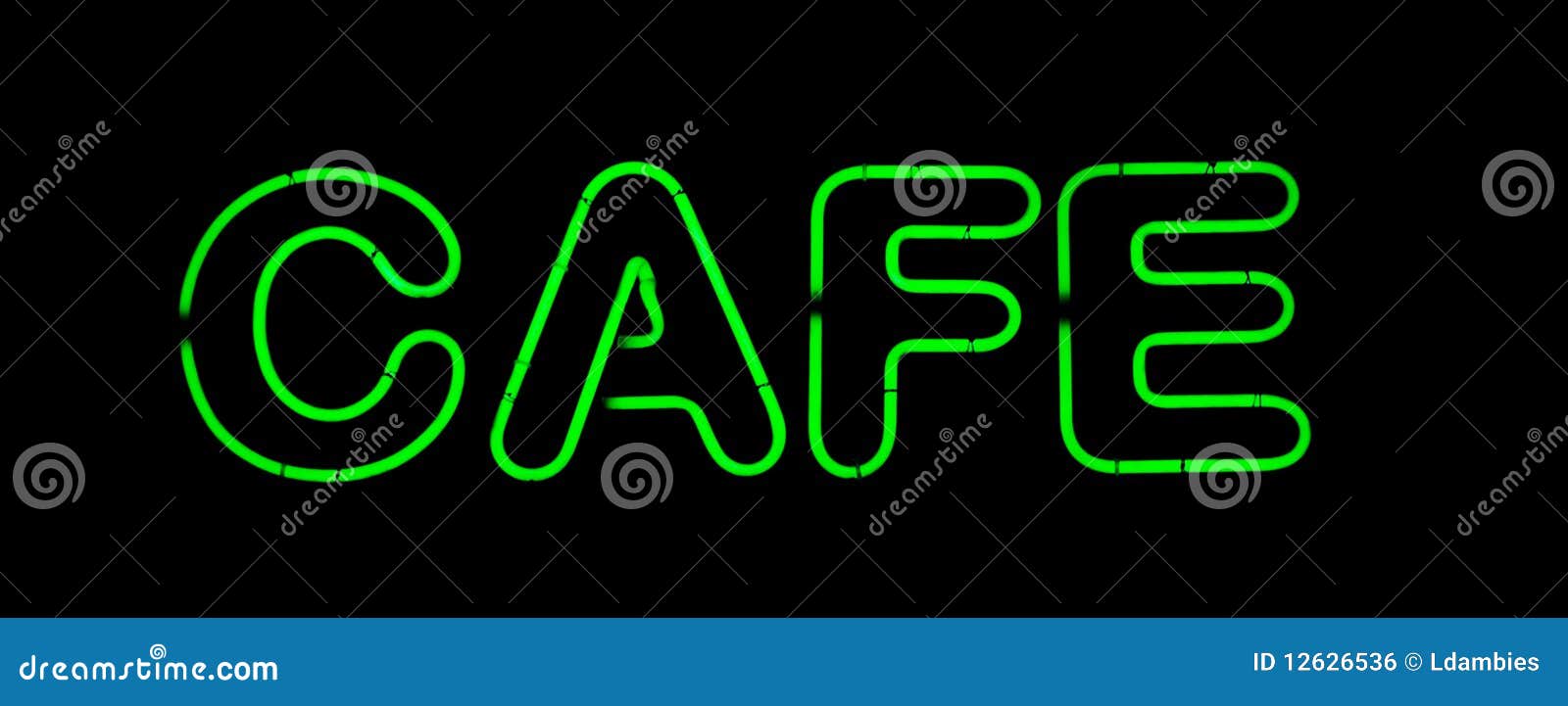 Green cafe neon sign stock photo. Image of coffee, food - 12626536