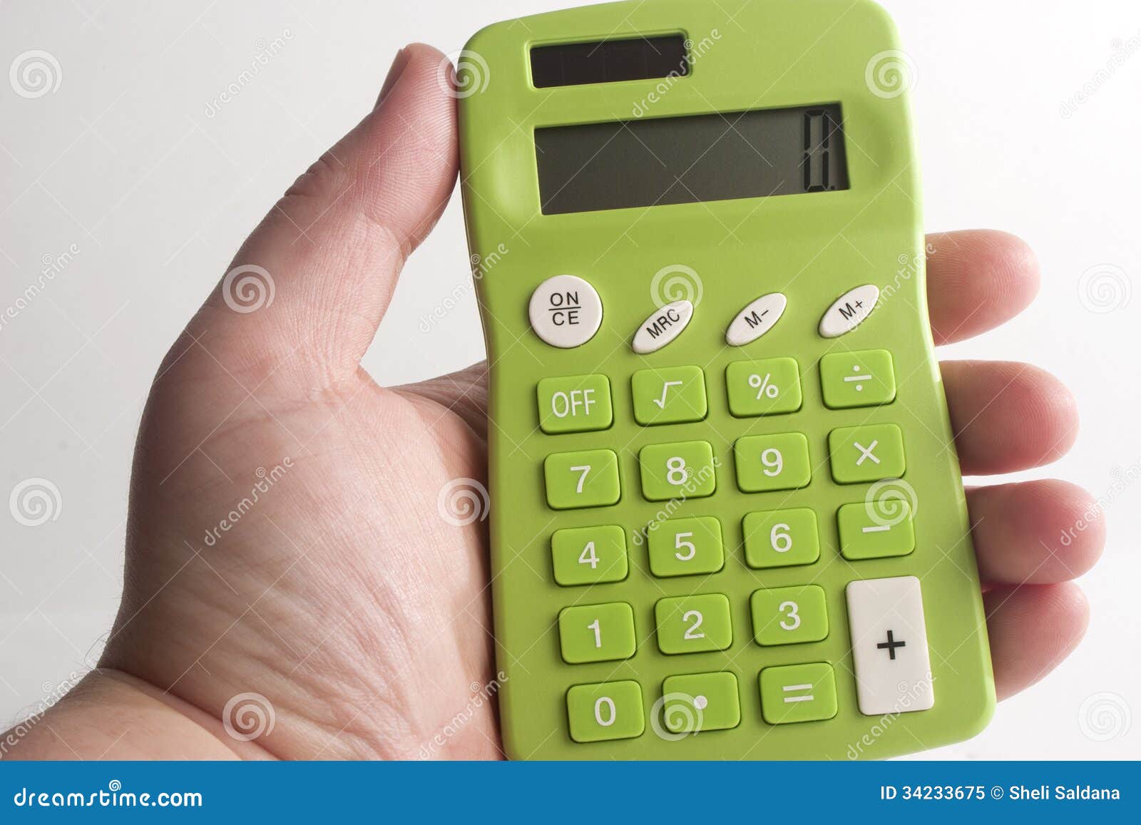 Green Calculator stock image. Image of finance, school - 34233675