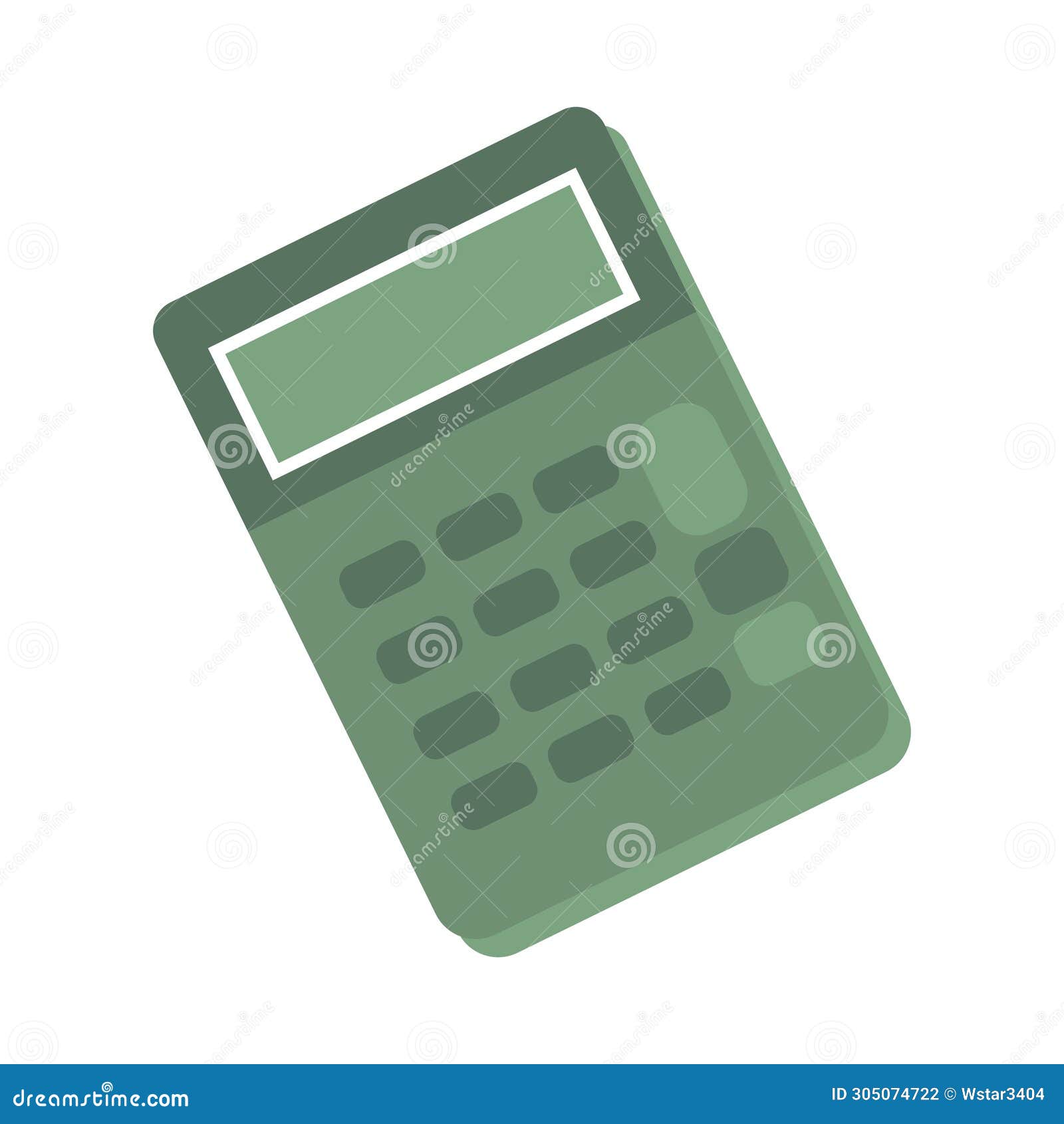 Green Calculator Icon Vector Illustration Stock Illustration ...