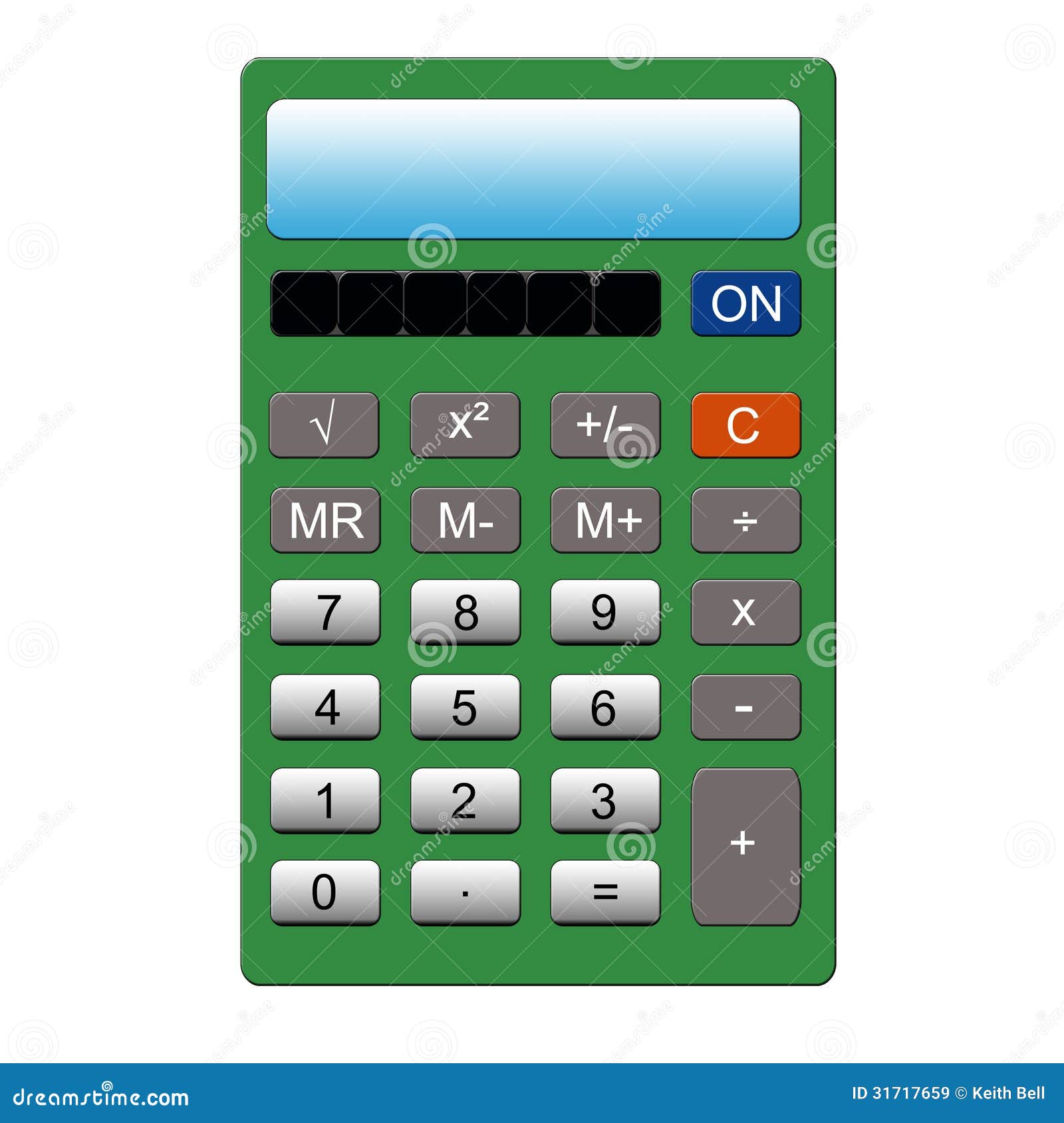 Green Calculator stock illustration. Illustration of green - 31717659