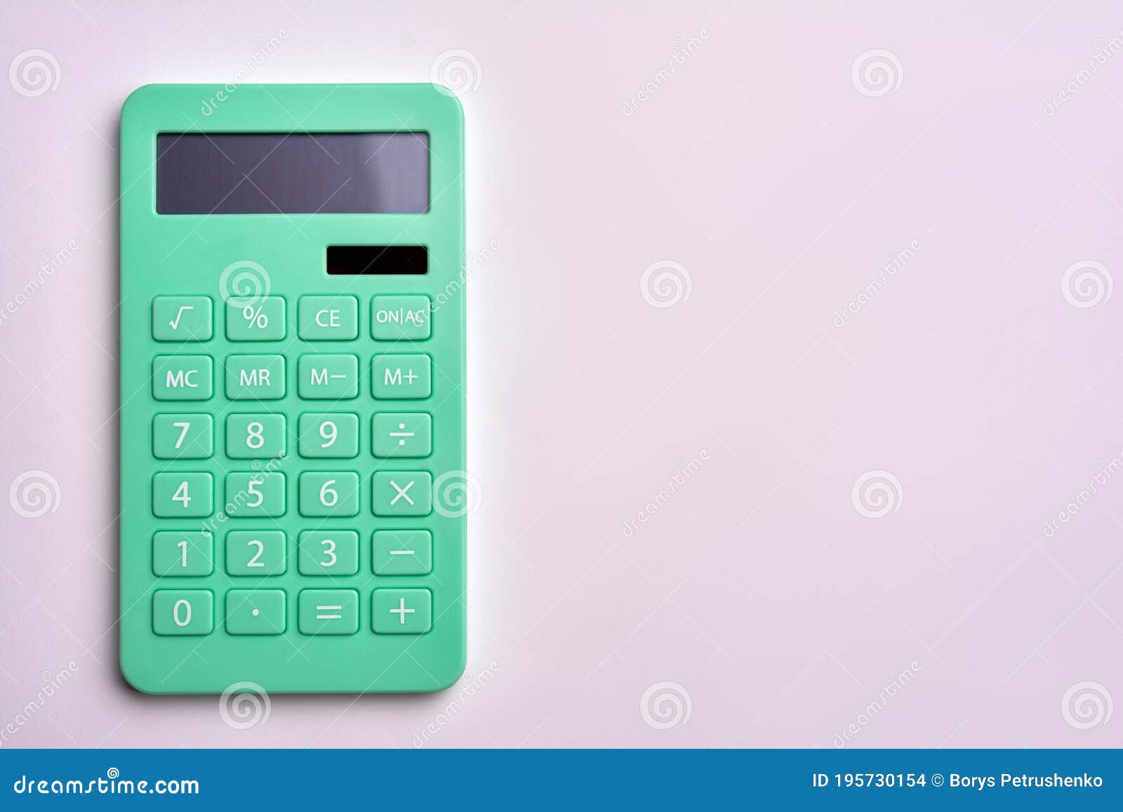 Green Calculator Isolated on White Background. Modern Calculator Stock ...