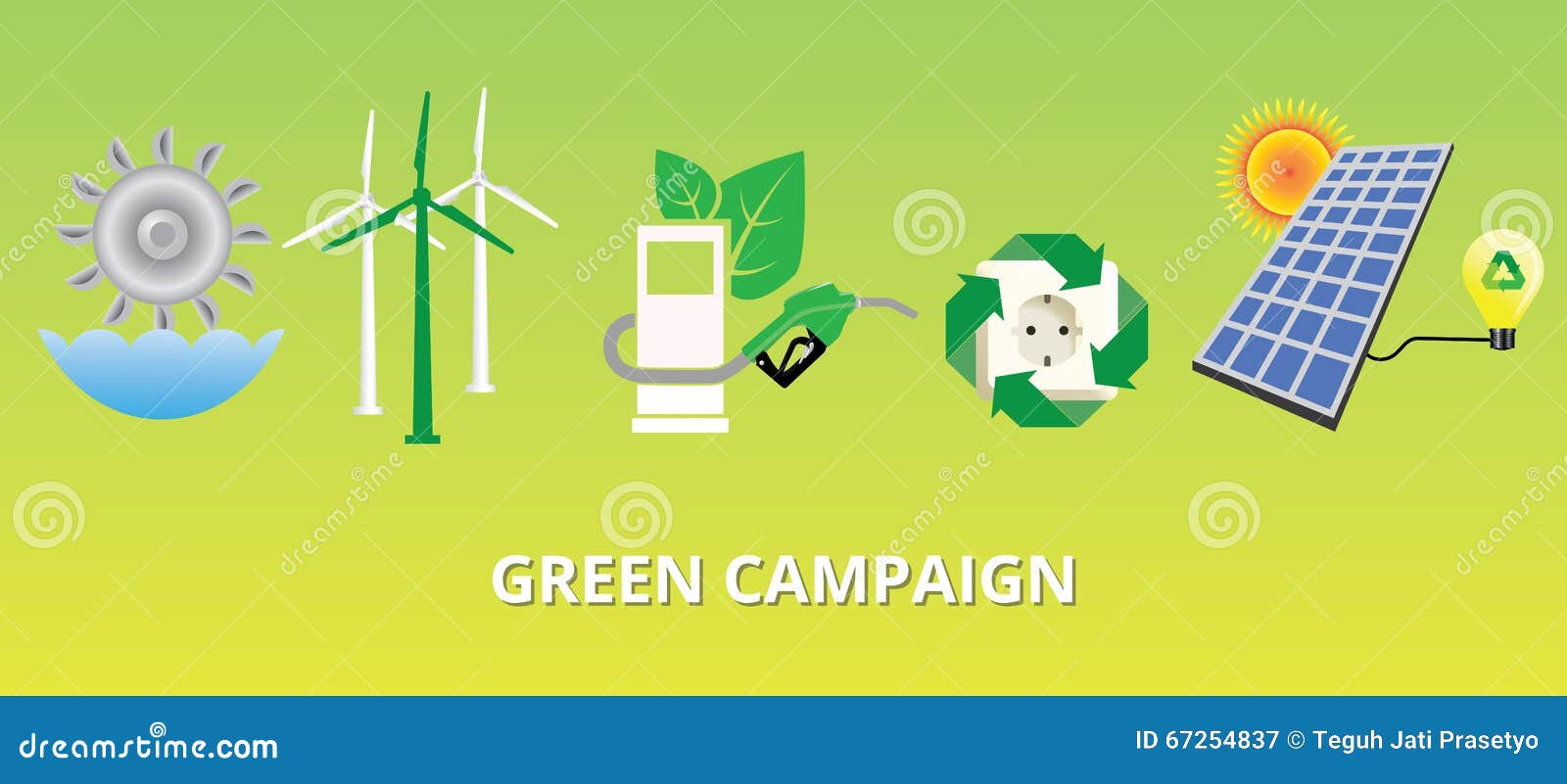 Green Campaign Concept with New Energy Alternatives Solar Panel Stock ...