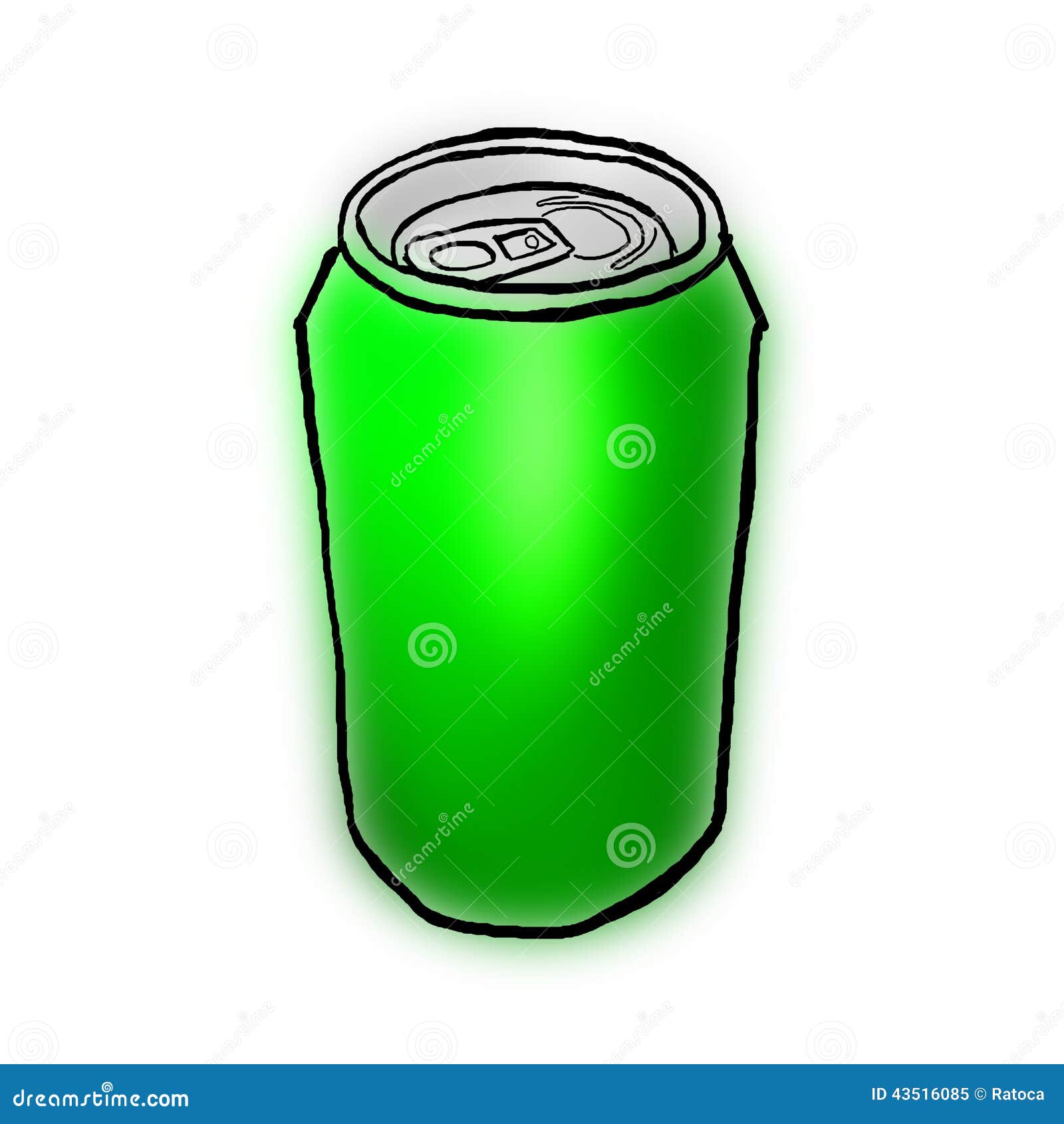 Green can stock illustration. Illustration of container - 43516085