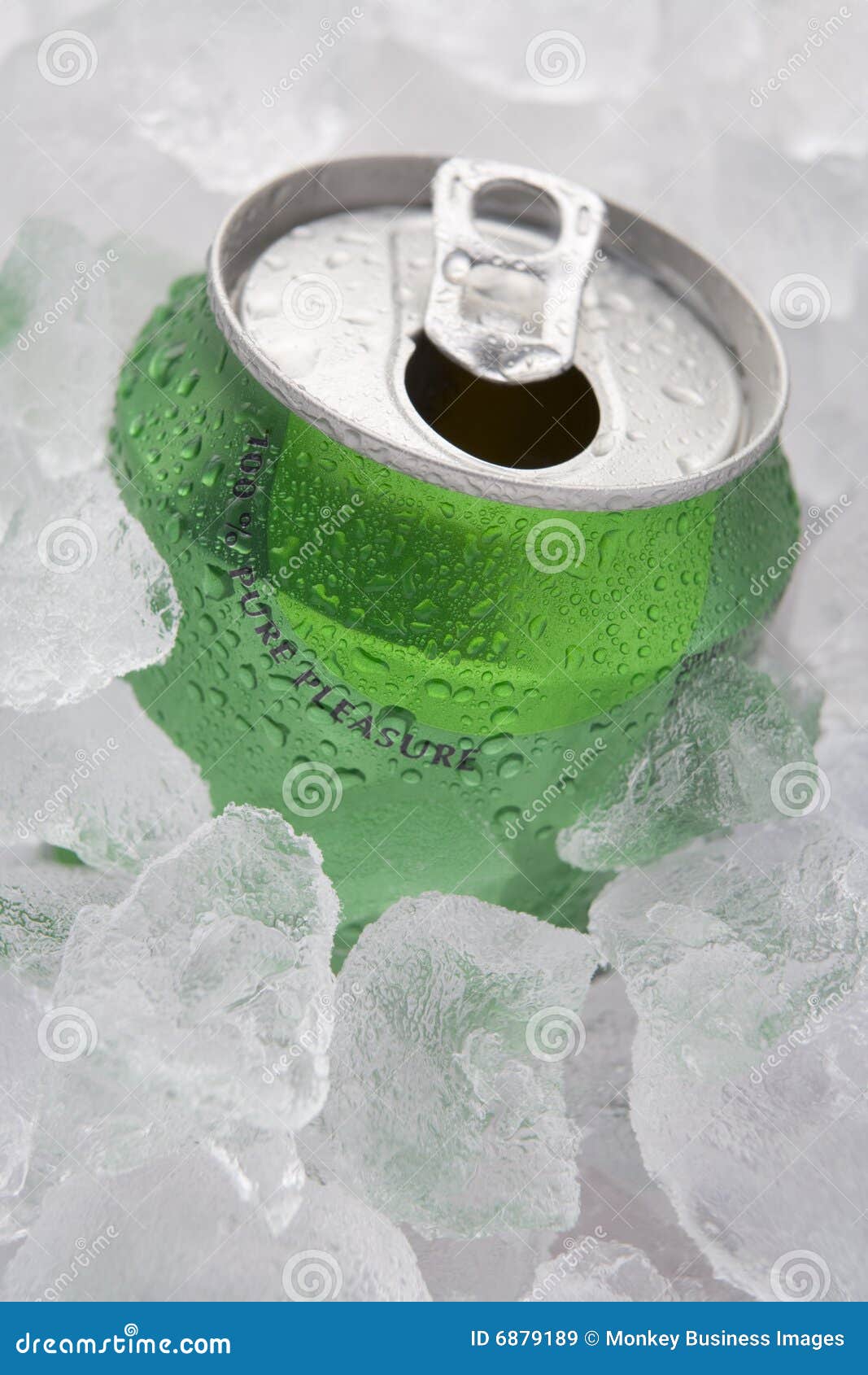 Red Can Of Fizzy Soft Drink Set In Ice Royalty-Free Stock Photography ...