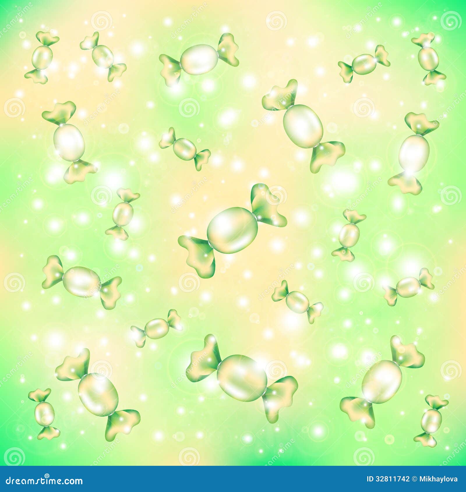 Green candies stock vector. Illustration of object, glow - 32811742