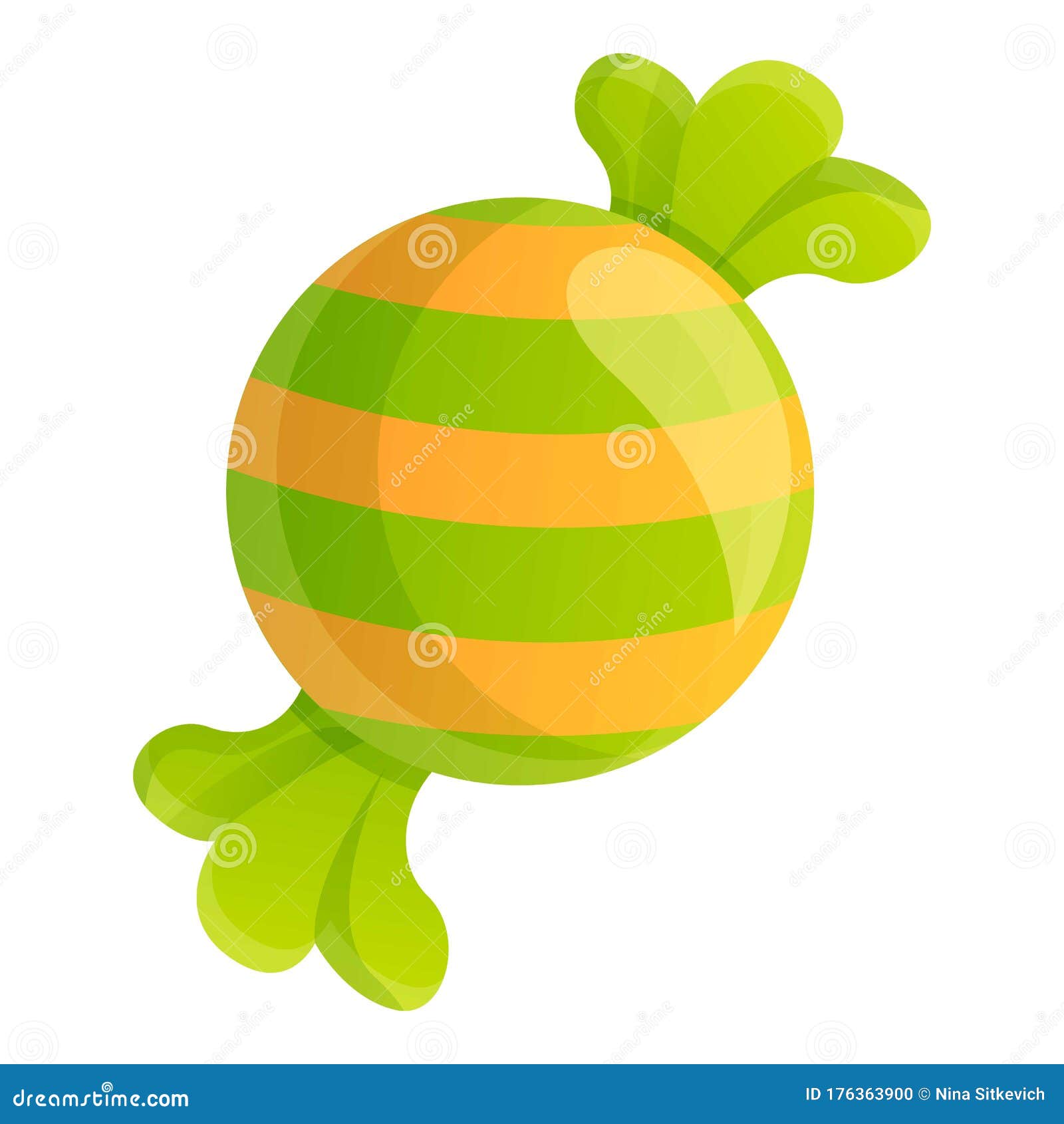 Green Candy Icon, Cartoon Style Stock Vector - Illustration of calories ...
