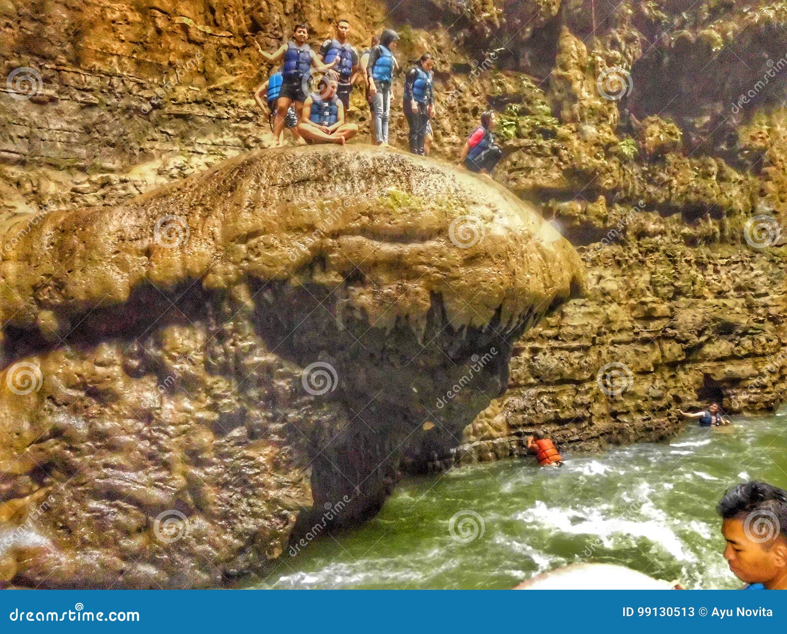 Green Canyon editorial stock photo. Image of pangandaran - 99130513