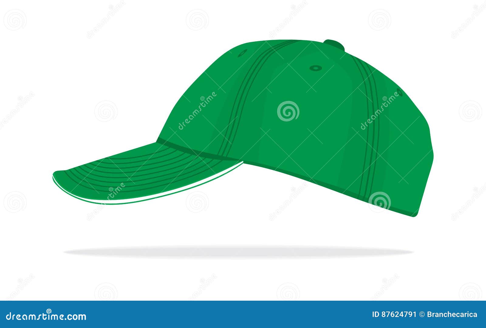 Green cap stock vector. Illustration of template, head - 87624791