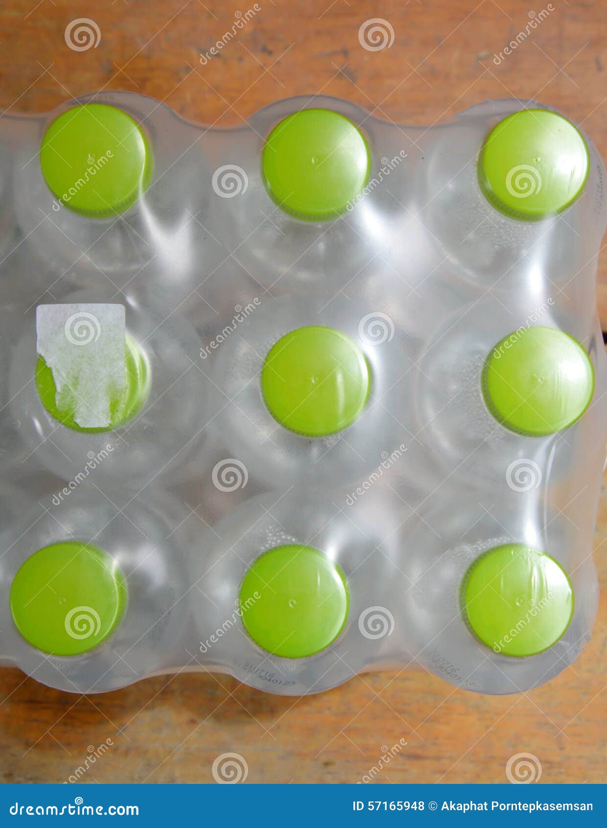 Green cap water bottle stock photo. Image of packing - 57165948