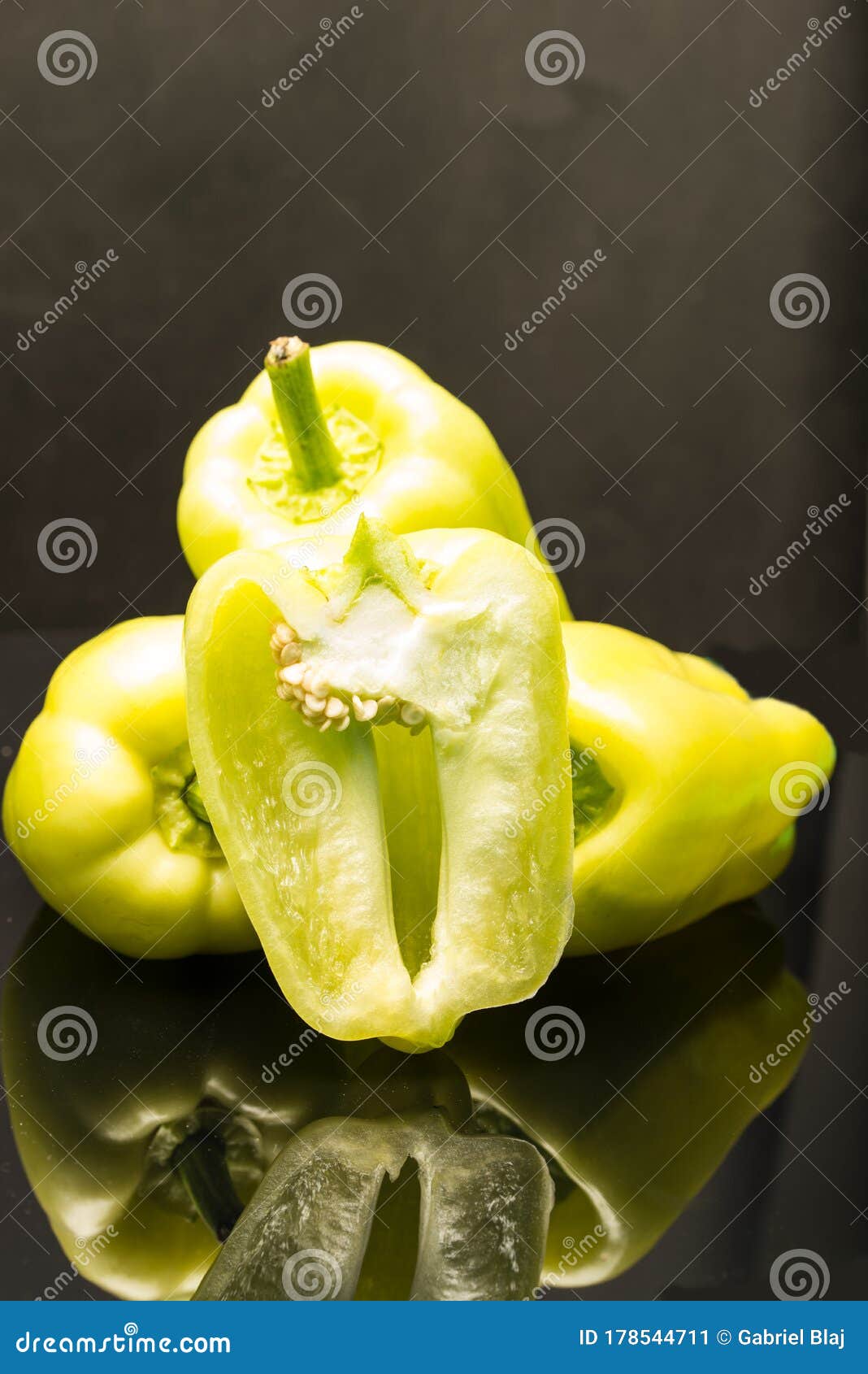 Green capsicum stock image. Image of single, capsicum - 178544711