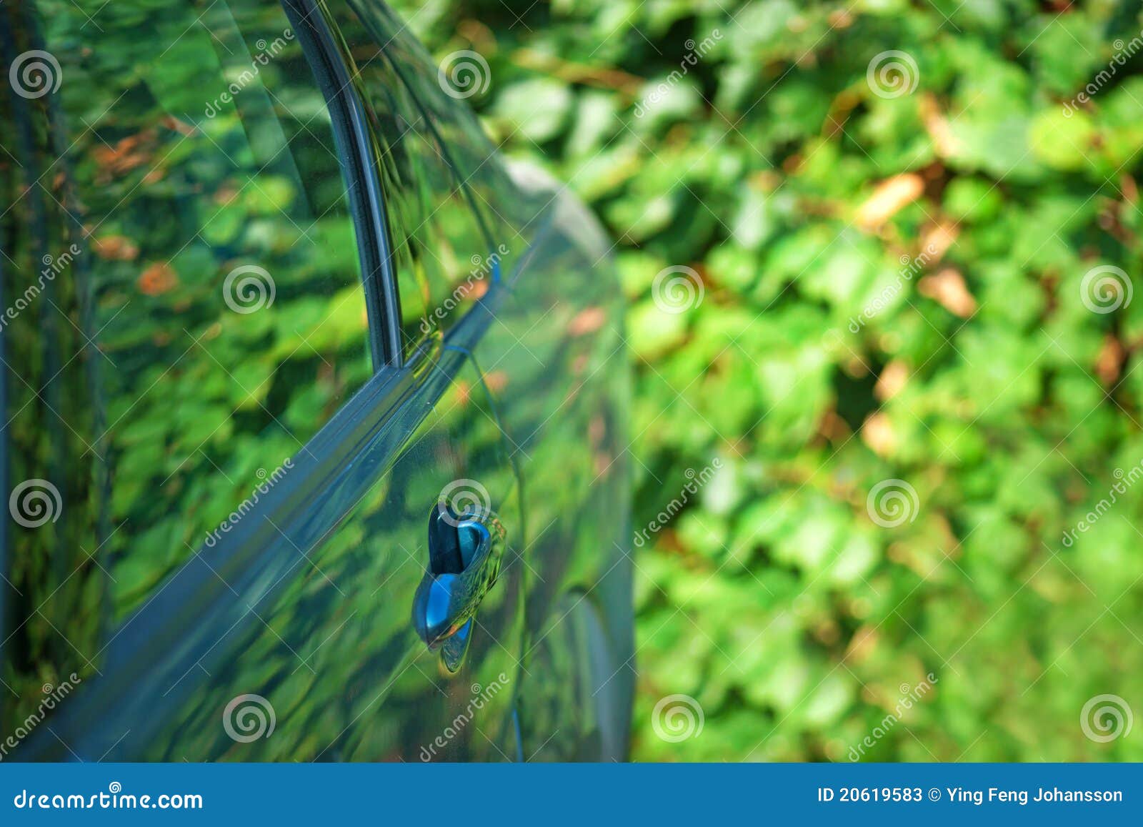 Green car stock image. Image of reflection, green, handle - 20619583