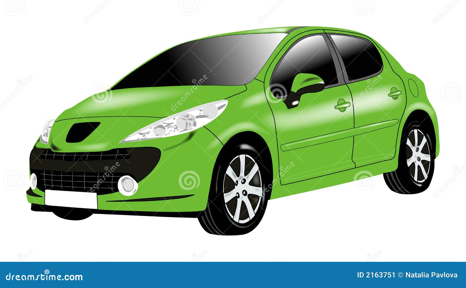 Green car stock vector. Illustration of technology, cars - 2163751
