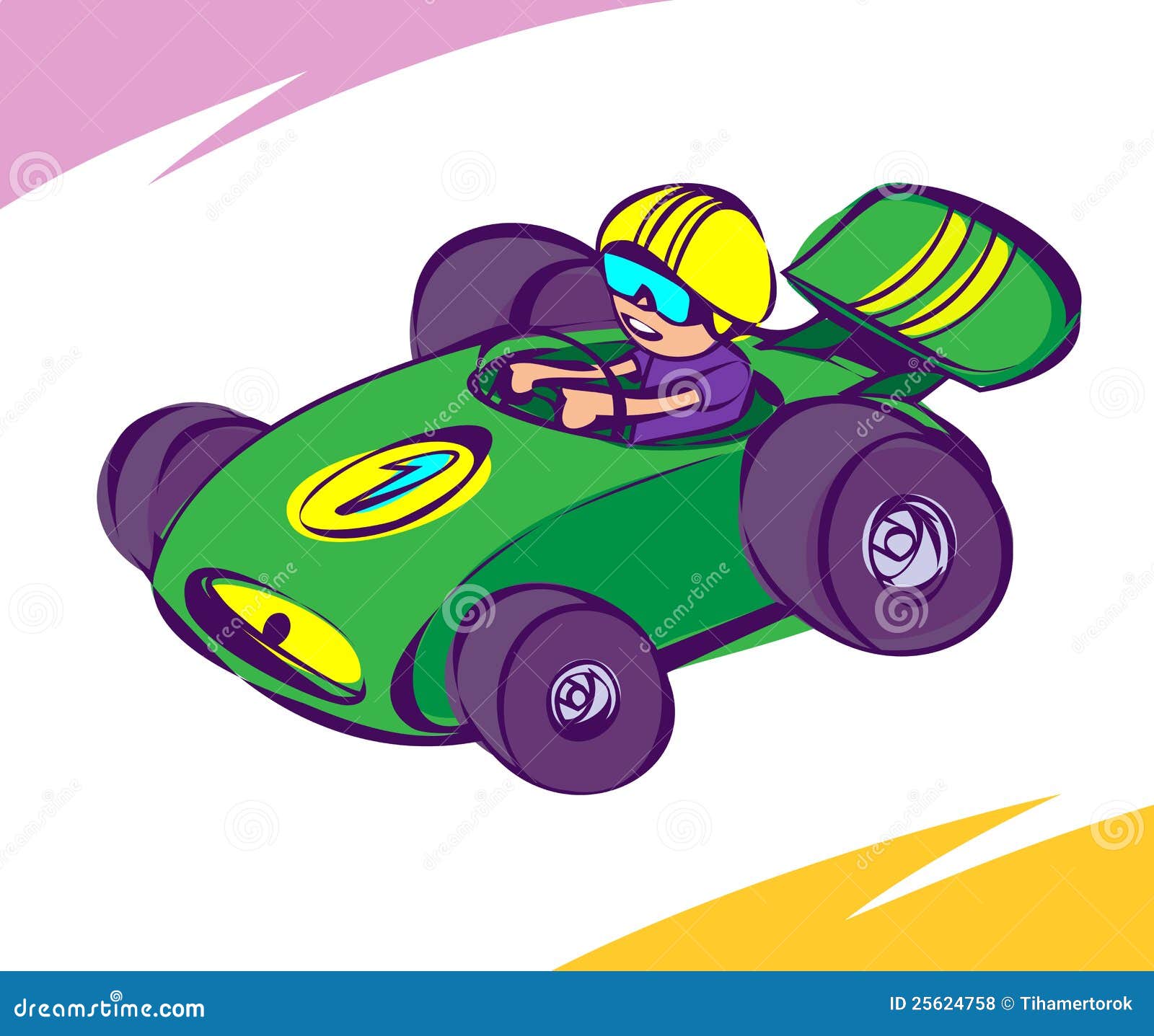 Green Car stock vector. Illustration of formula, motor - 25624758