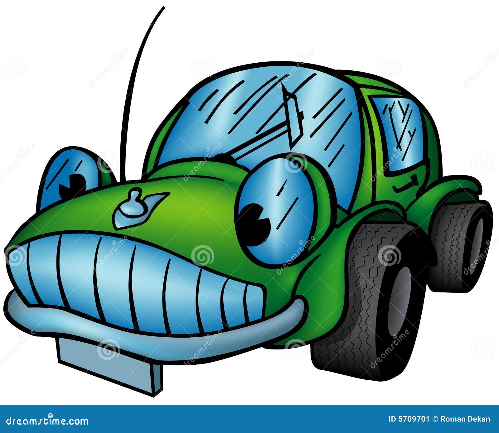 Green Car stock vector. Illustration of clip, drawing - 5709701