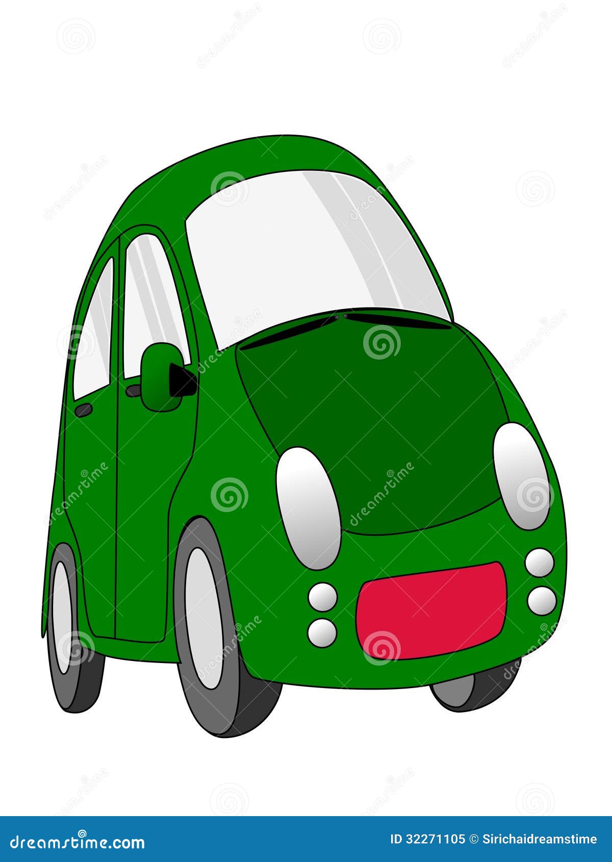Green Cartoon Car