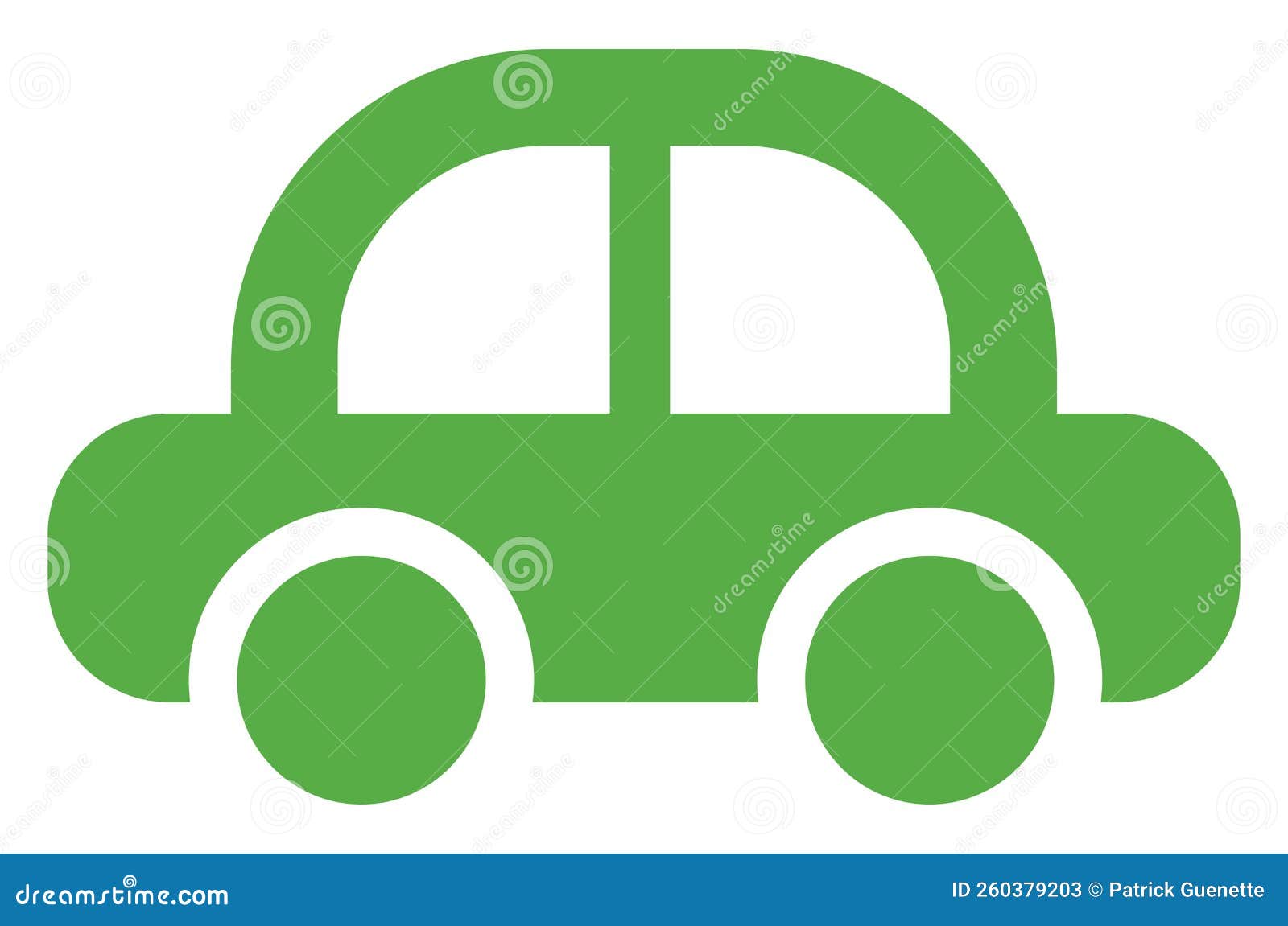 Green car, icon stock vector. Illustration of white - 260379203