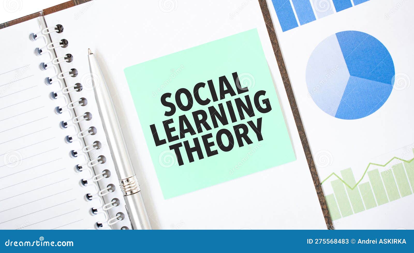 Green Card on the White Notepad. Text Social Learning Theory Stock ...