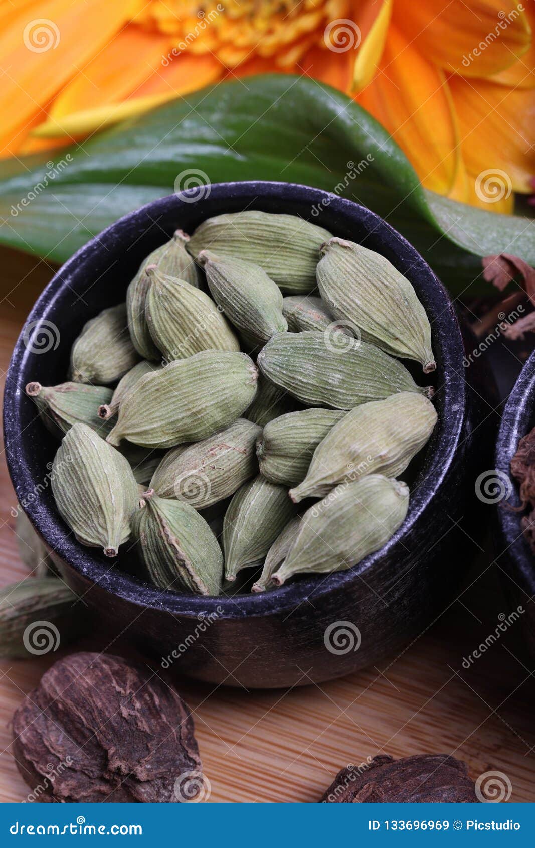 Green cardamon stock image. Image of small, colored - 133696969