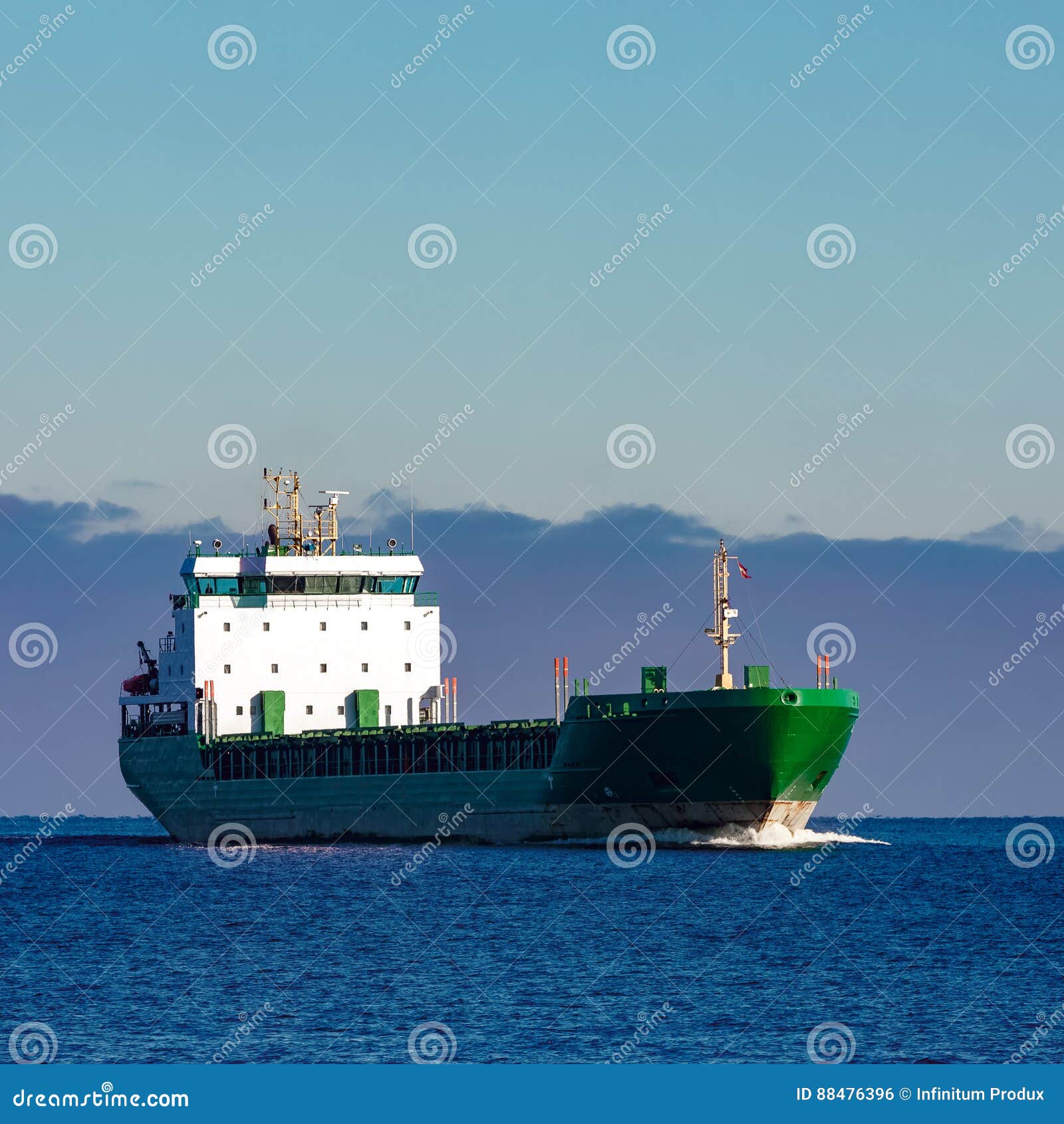 Green cargo ship stock photo. Image of bulk, logistic - 88476396