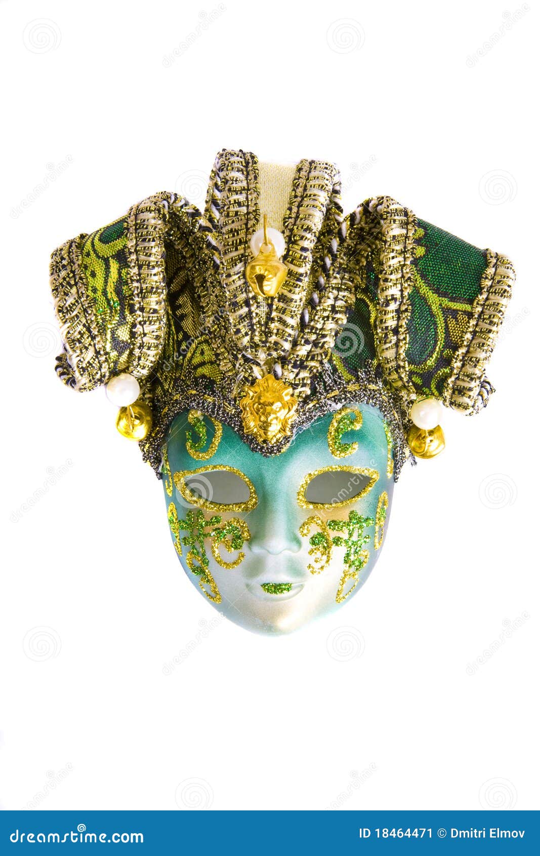 Green Carnival Old-fashioned Mask Stock Image - Image of ball, mask ...