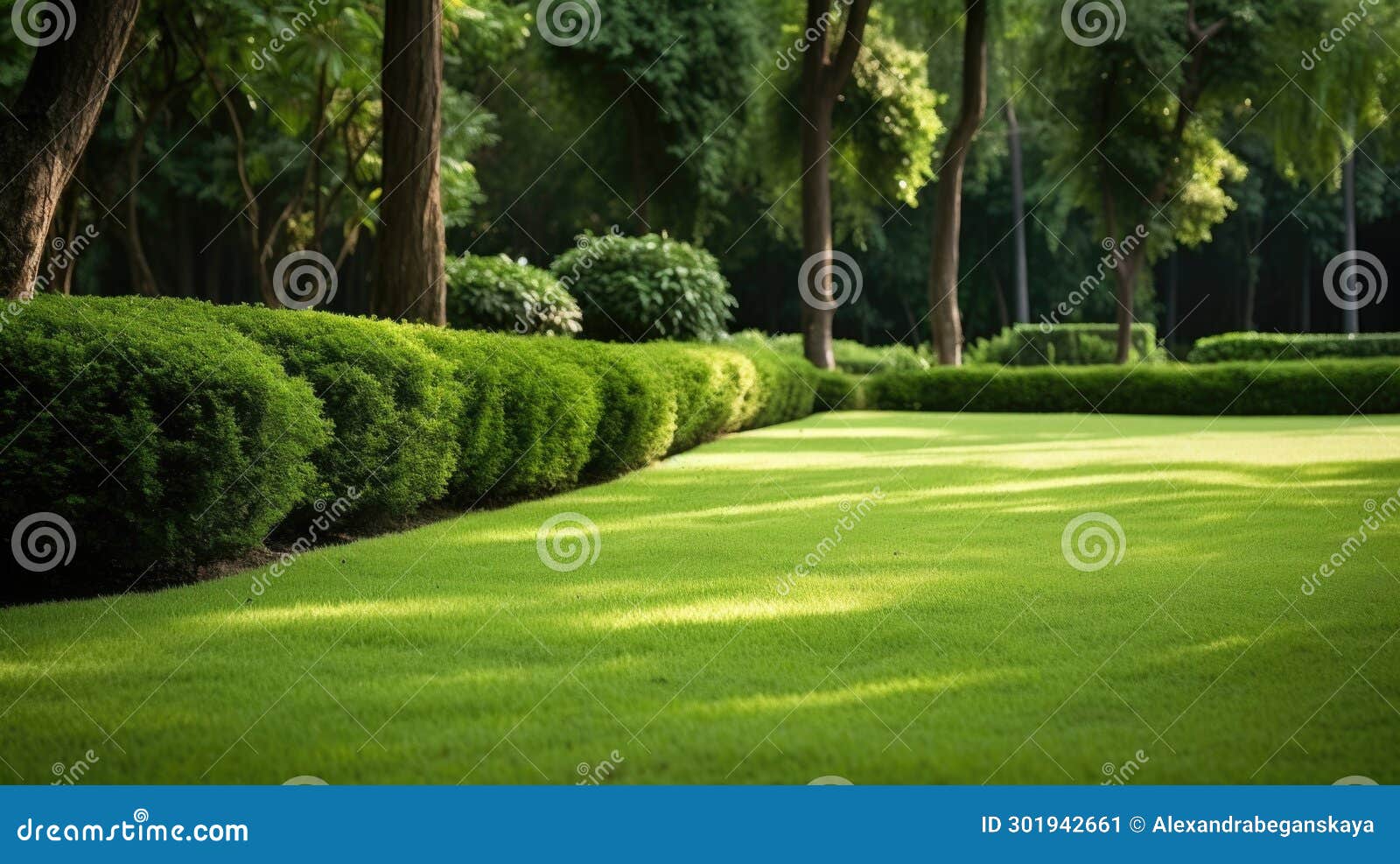 A Green Carpet of Grass, a Manicured Lawn Stock Illustration ...