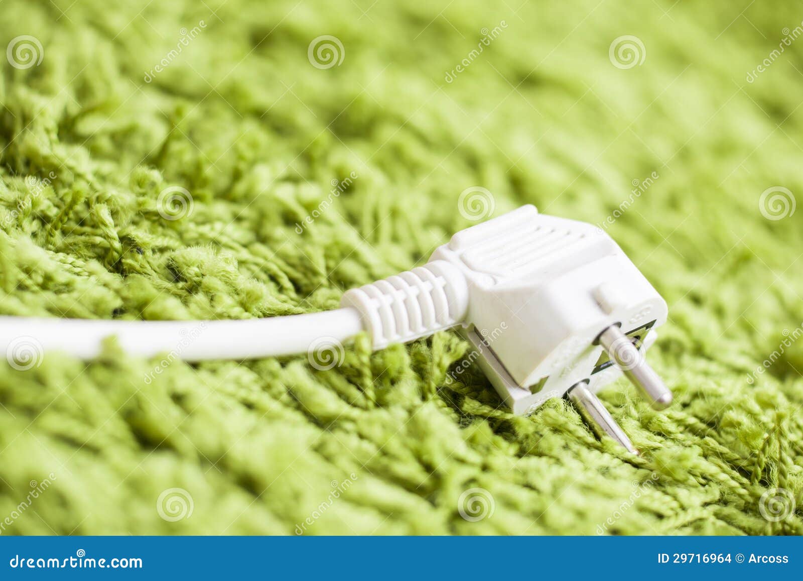 Green Carpet on Power Plug Saving Energy Stock Photo - Image of ecology ...