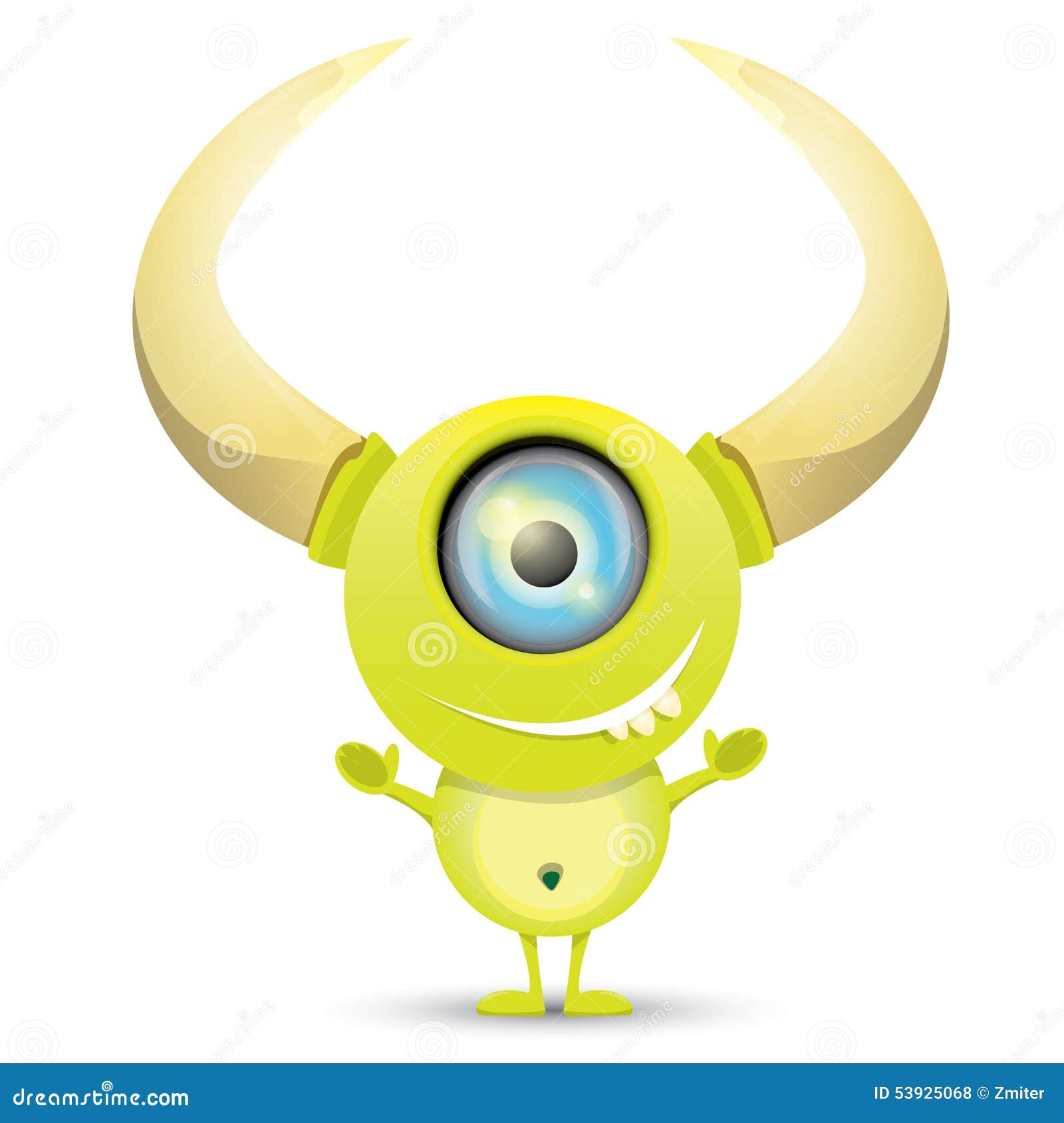 Green Cartoon cute monster stock vector. Illustration of halloween ...