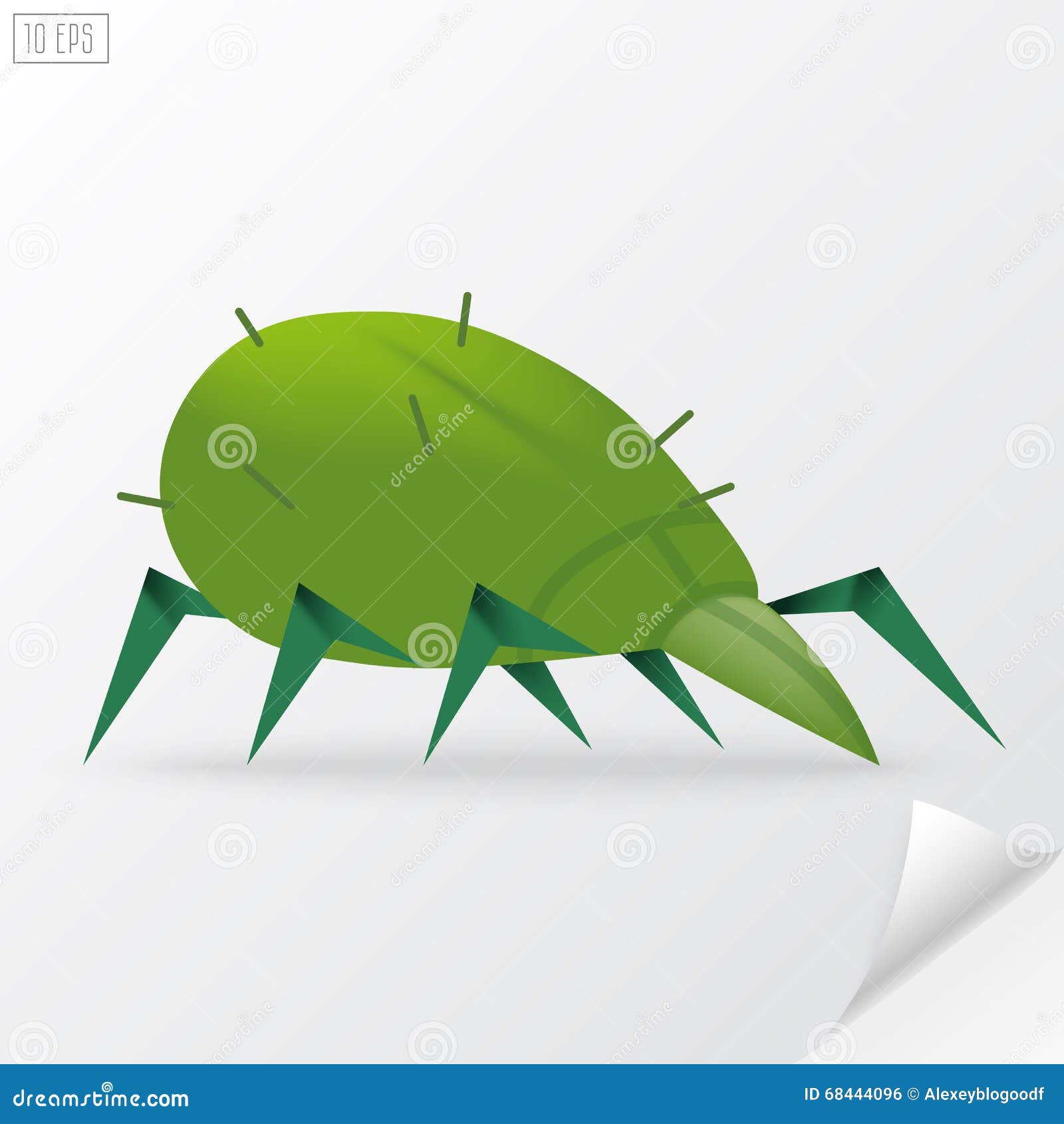 Mite Set. Vector Set Of Insect Parasites Ticks Stock Photo ...