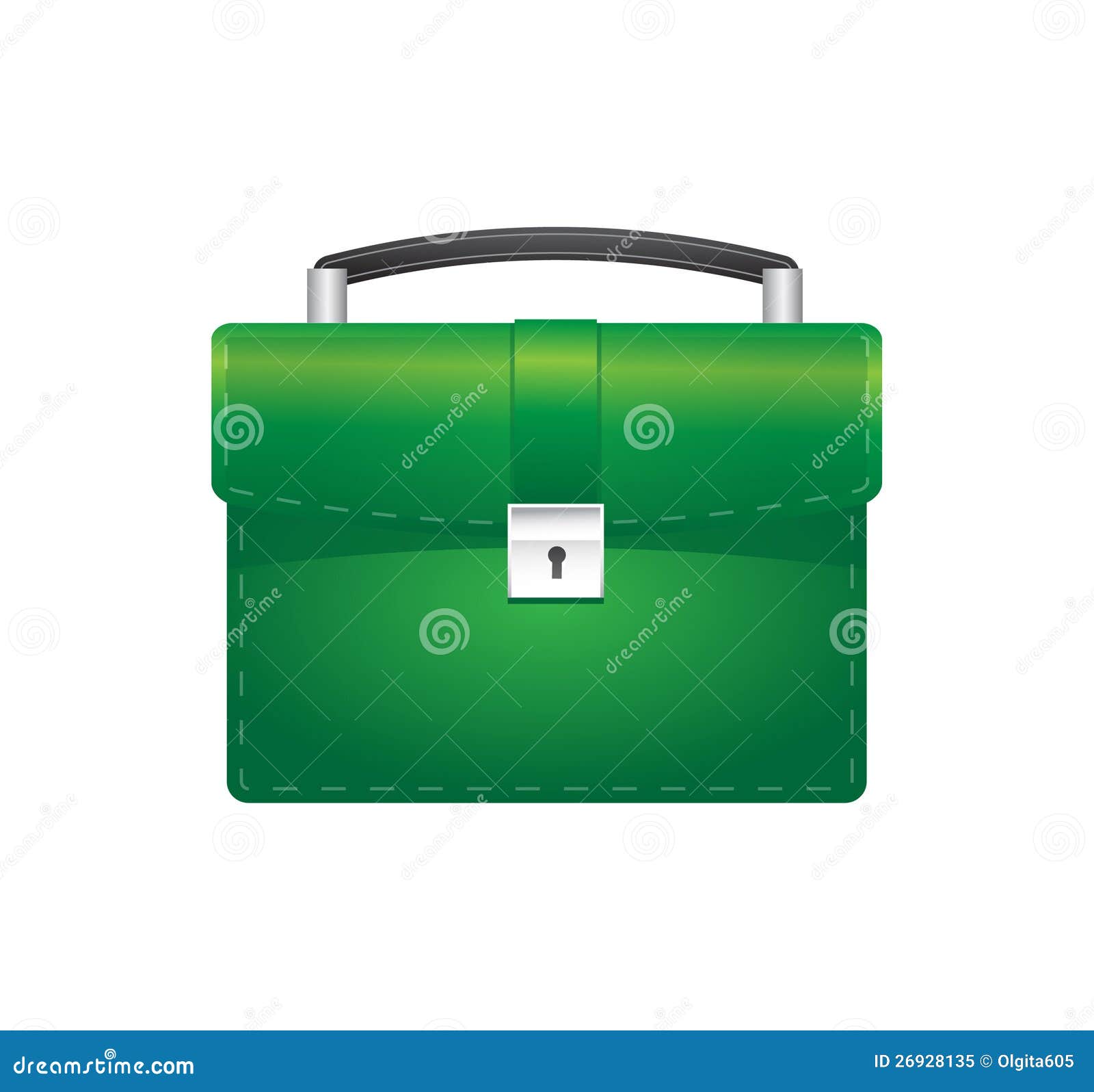 Green case stock illustration. Illustration of briefcase - 26928135