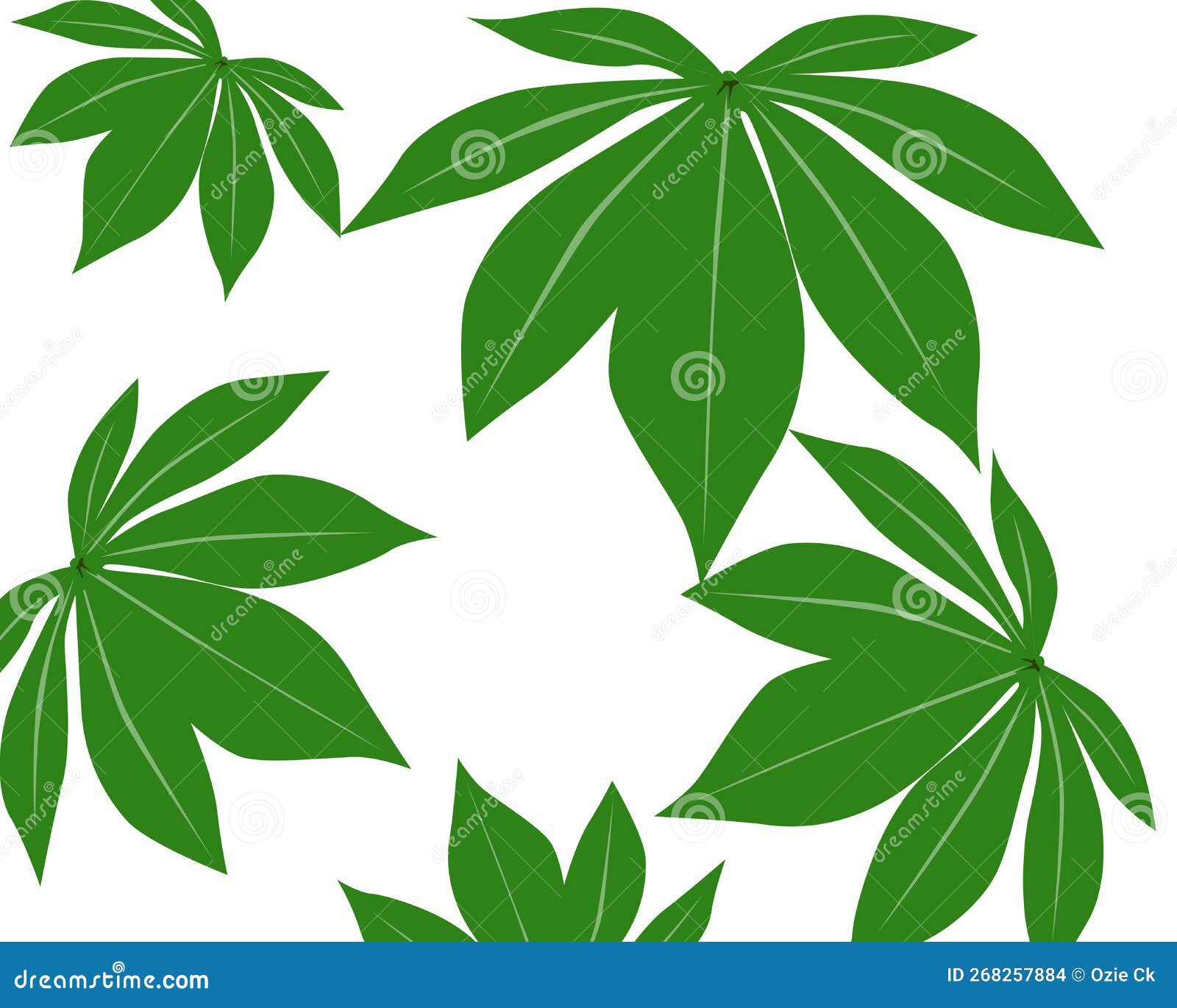 Cassava On A Leaf Mat Vector | CartoonDealer.com #273908143
