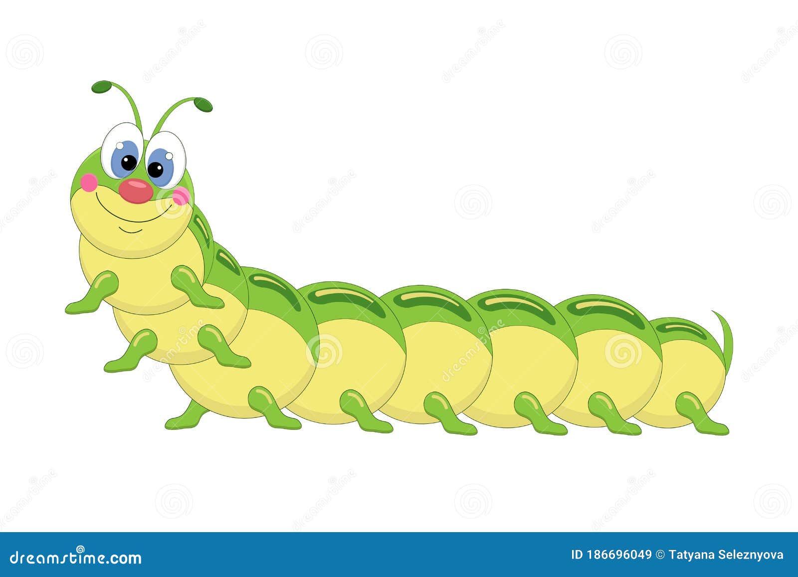 Green Caterpillar Cartoon. Vector. Stock Vector - Illustration of ...