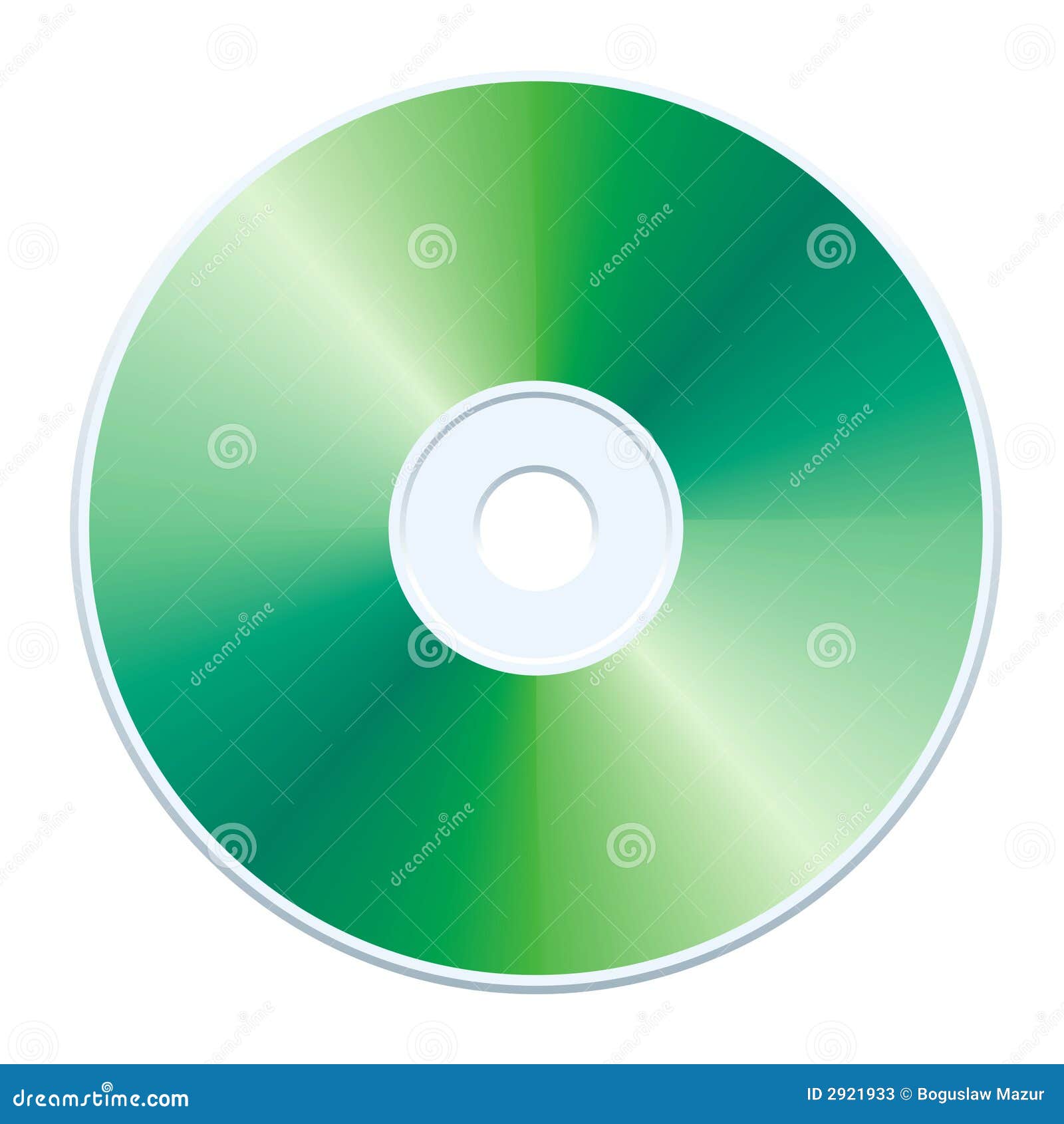 Green CD stock vector. Illustration of disc, round, icon - 2921933