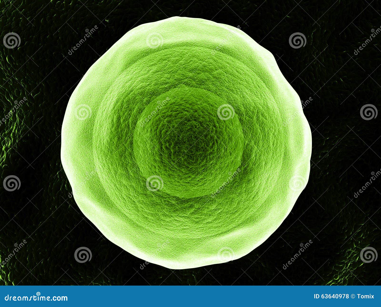 Green Cell- 3D Illustration Stock Illustration - Illustration of ...