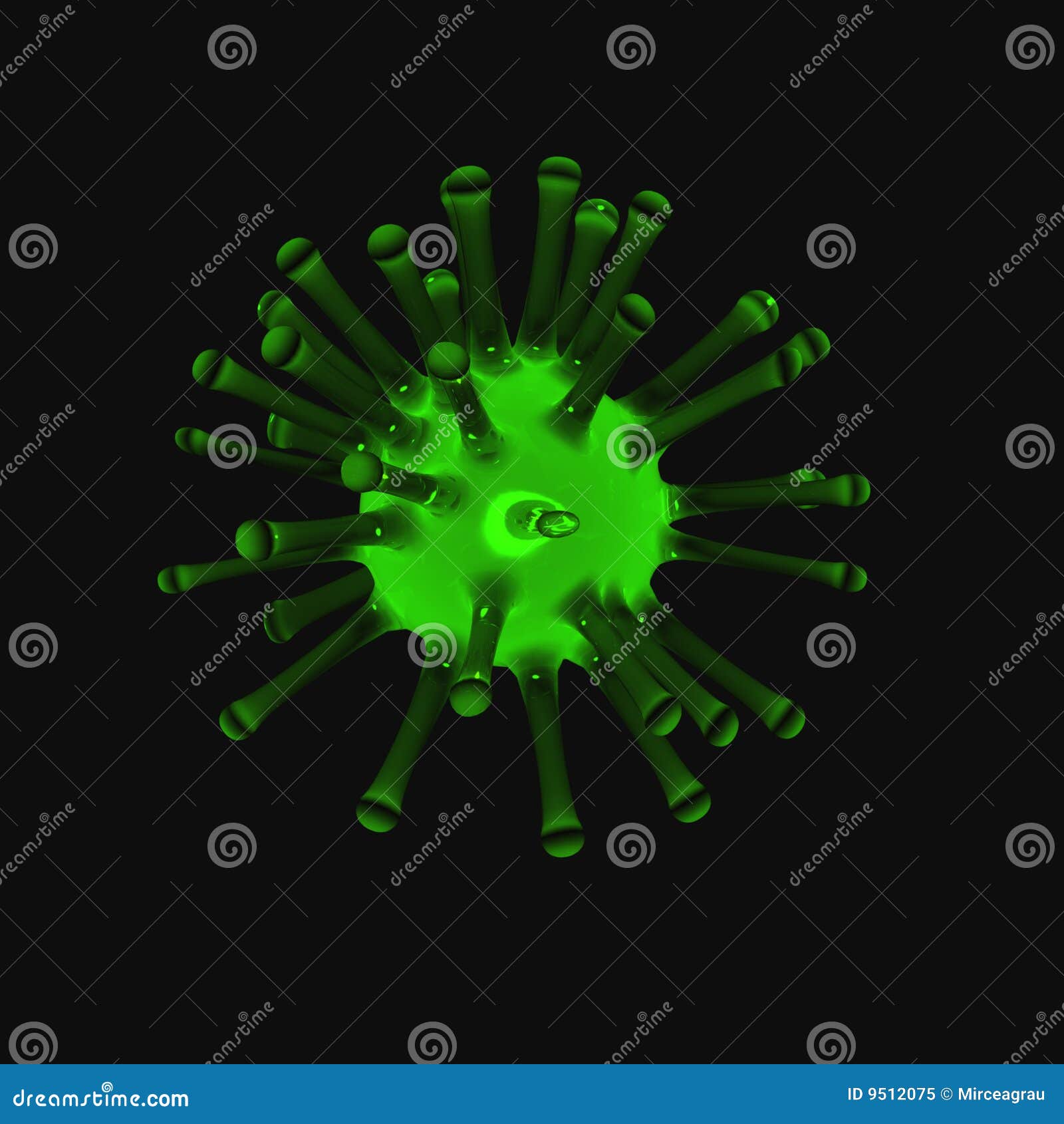 Green cell isolated stock illustration. Illustration of illness - 9512075