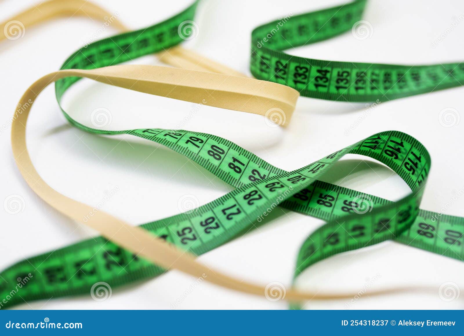 Green Centimeter - a Tailor`s Tool for Measuring when Sewing. a ...