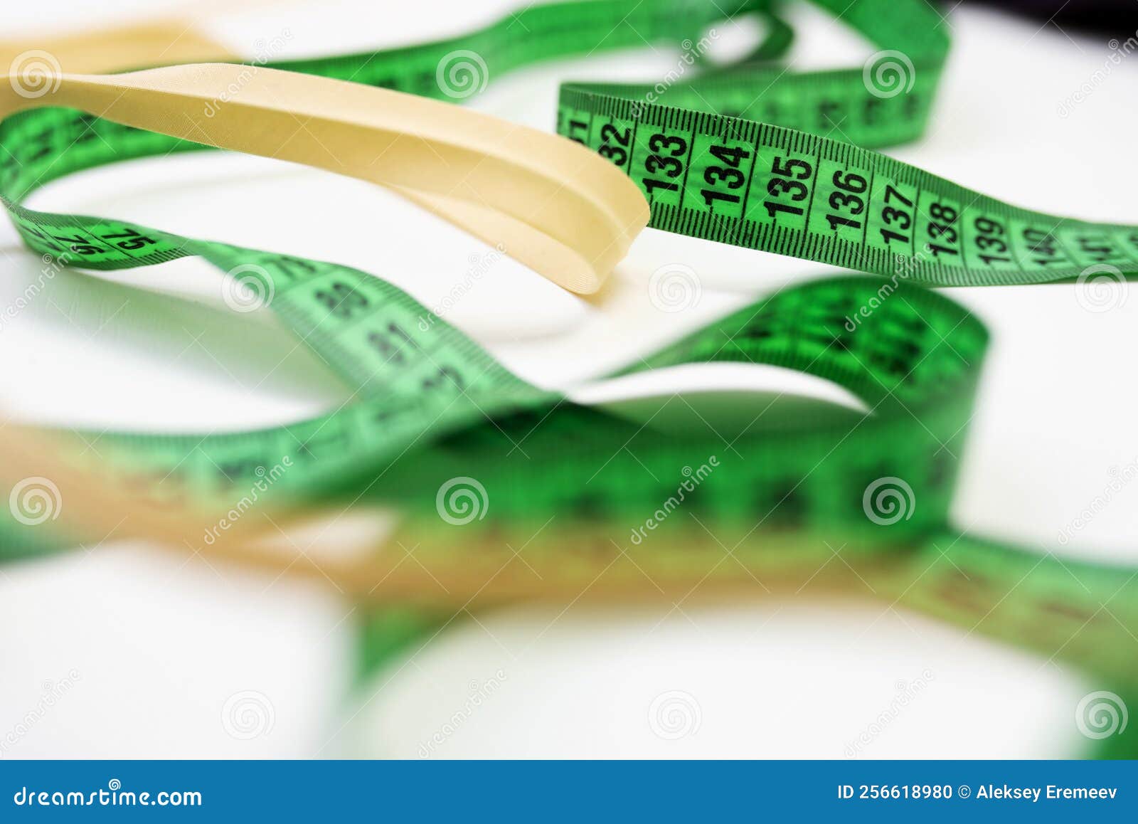 Green Centimeter - a Tailor`s Tool for Measuring when Sewing. a ...