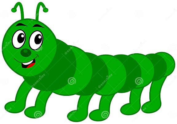 Green centipede profile stock illustration. Illustration of cheerful ...