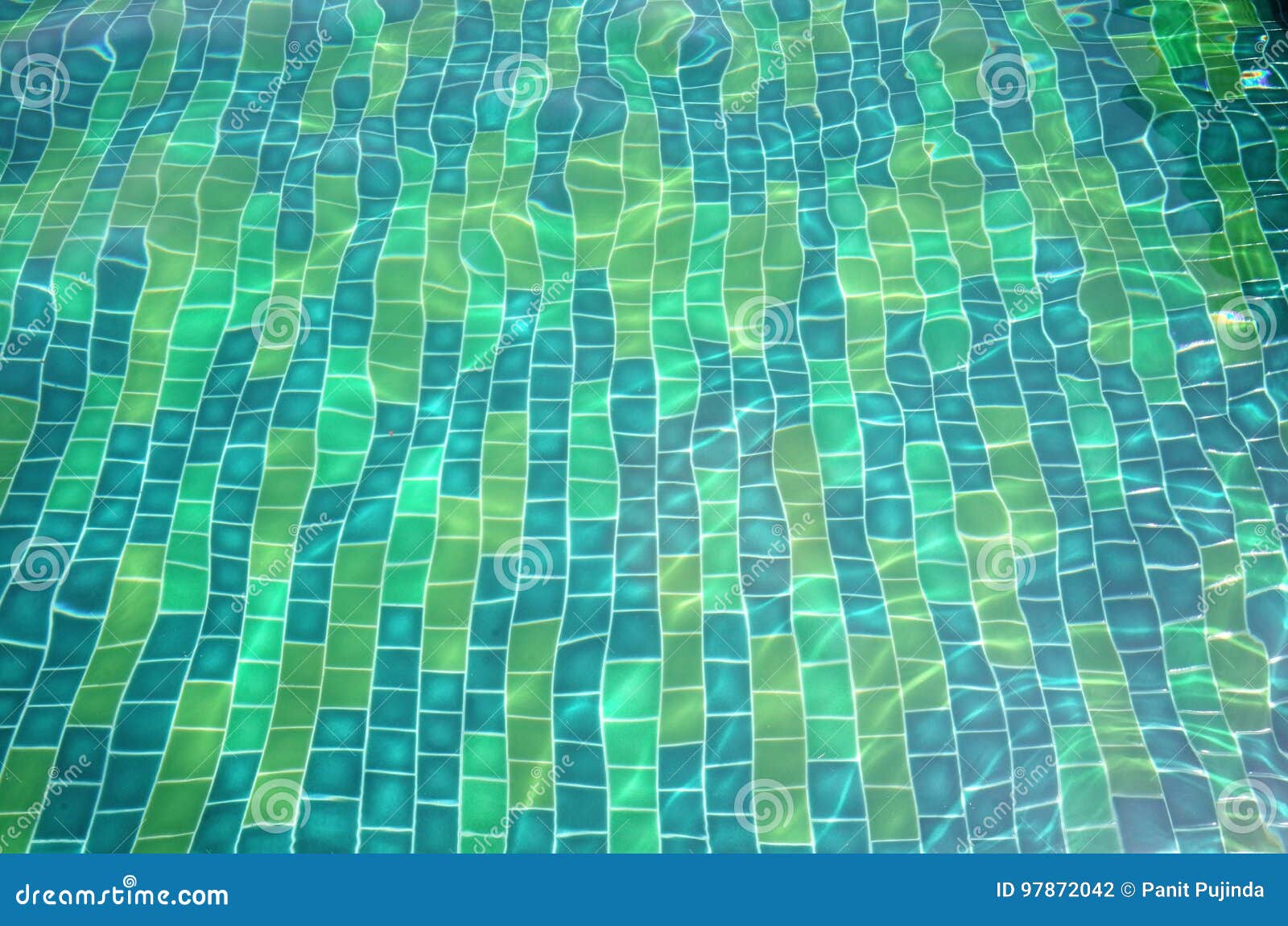 Green Ceramic Tiles in Ripple Water Stock Photo - Image of square, wave ...