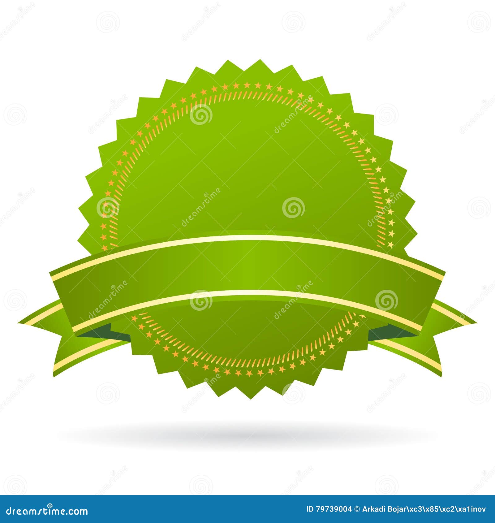 Green certificate seal stock vector. Illustration of green - 79739004