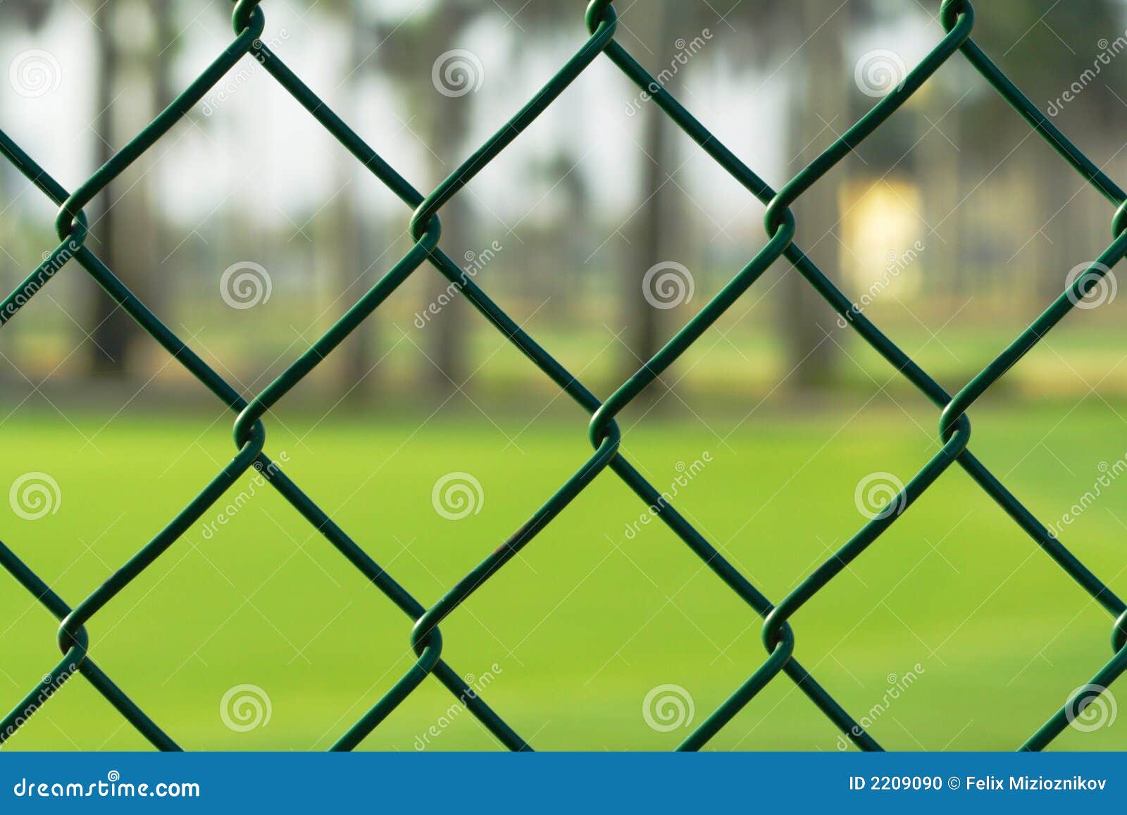 Green Chainlink Fence stock photo. Image of barrier, bond - 2209090