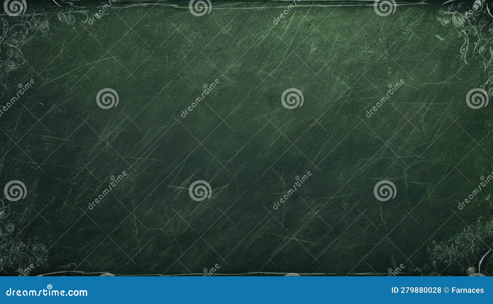 Green chalkboard stock illustration. Illustration of empty - 279880028